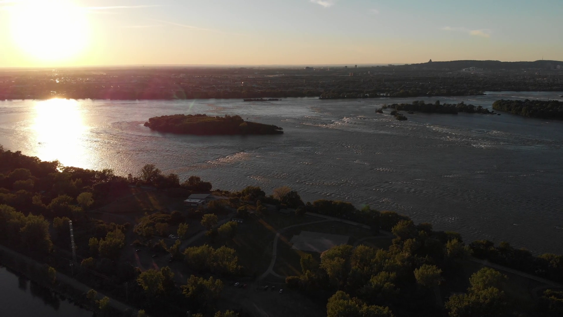 Sunset Over River Stock Footage SBV-347383670 - Storyblocks