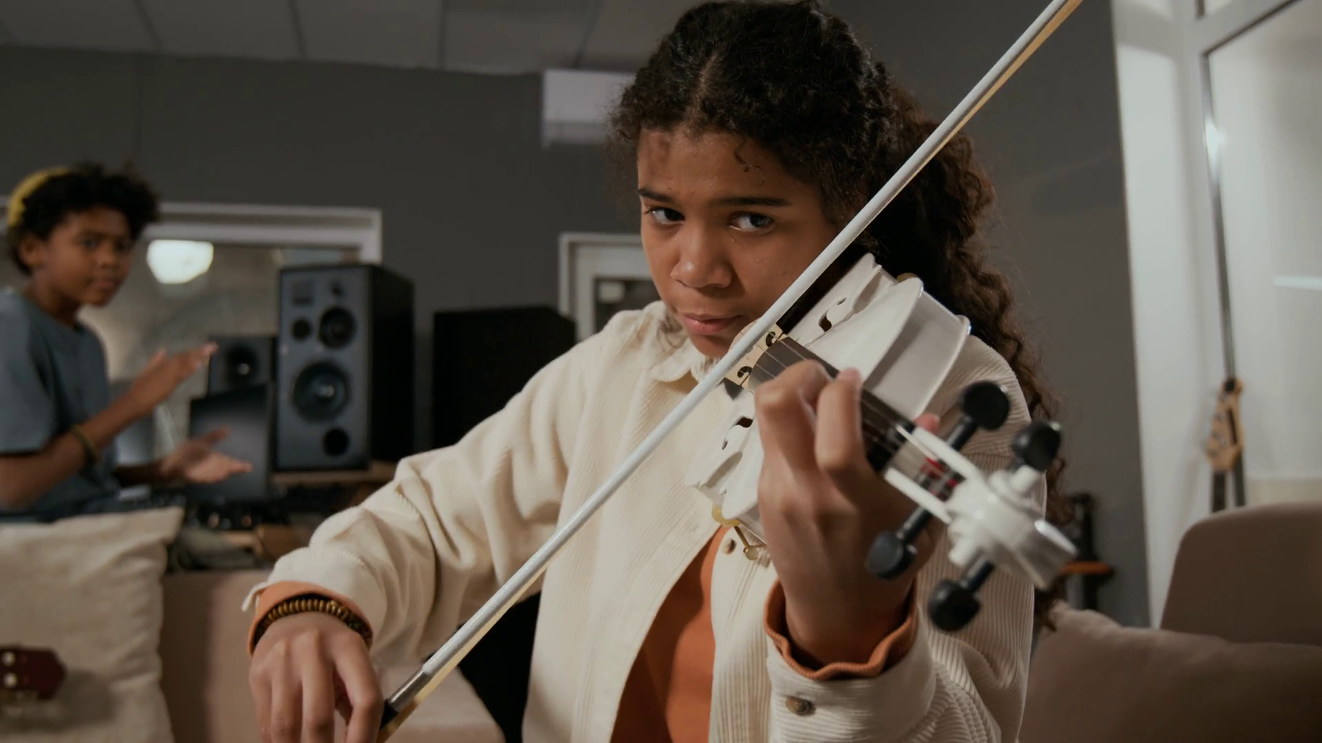 Talented African American Teenage Musician Stock Footage SBV-352030068 ...
