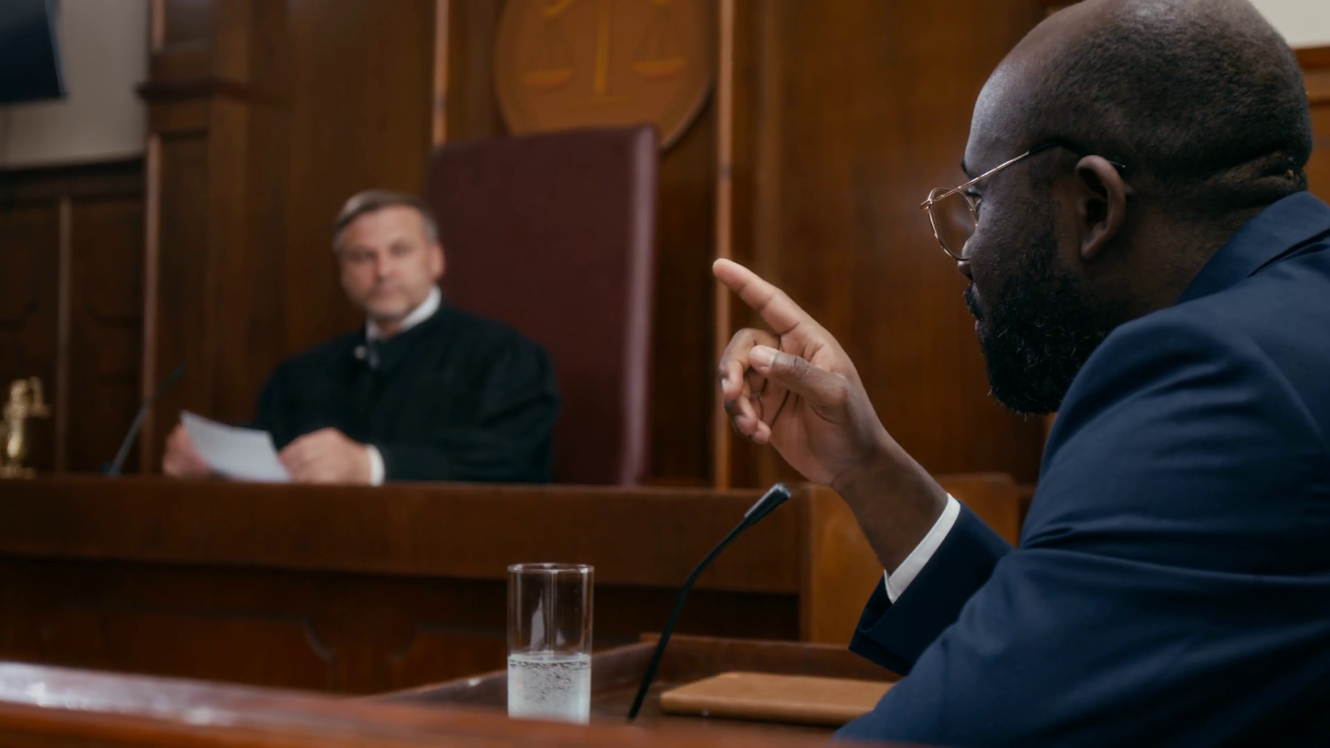 African American Lawyer In Formal Blue Suit Stock Footage SBV-352616249 ...