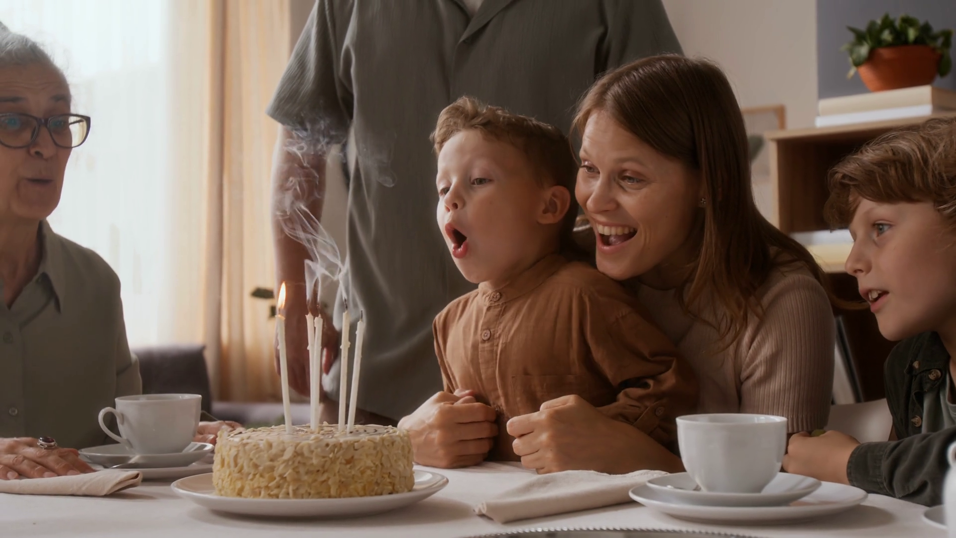 Excited Five-year-old Boy Opening Eyes Stock Footage SBV-352746994 ...