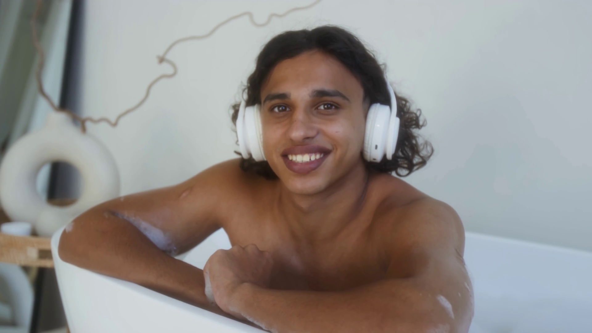 Portrait Of Cheerful Biracial Gen Z Guy With Stock Footage SBV ...