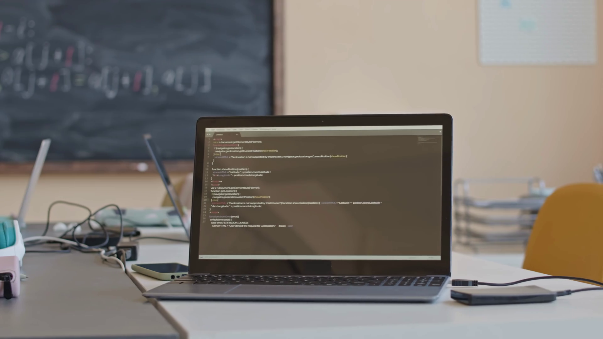 Medium Shot Of Laptop With Computer Code Stock Footage SBV-348698591 ...