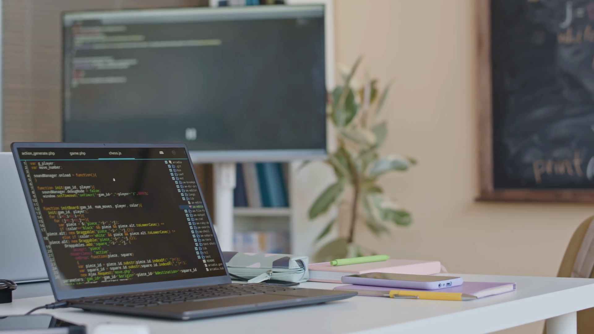 Selective Focus Shot Of Laptop With Stock Footage SBV-348698563 ...