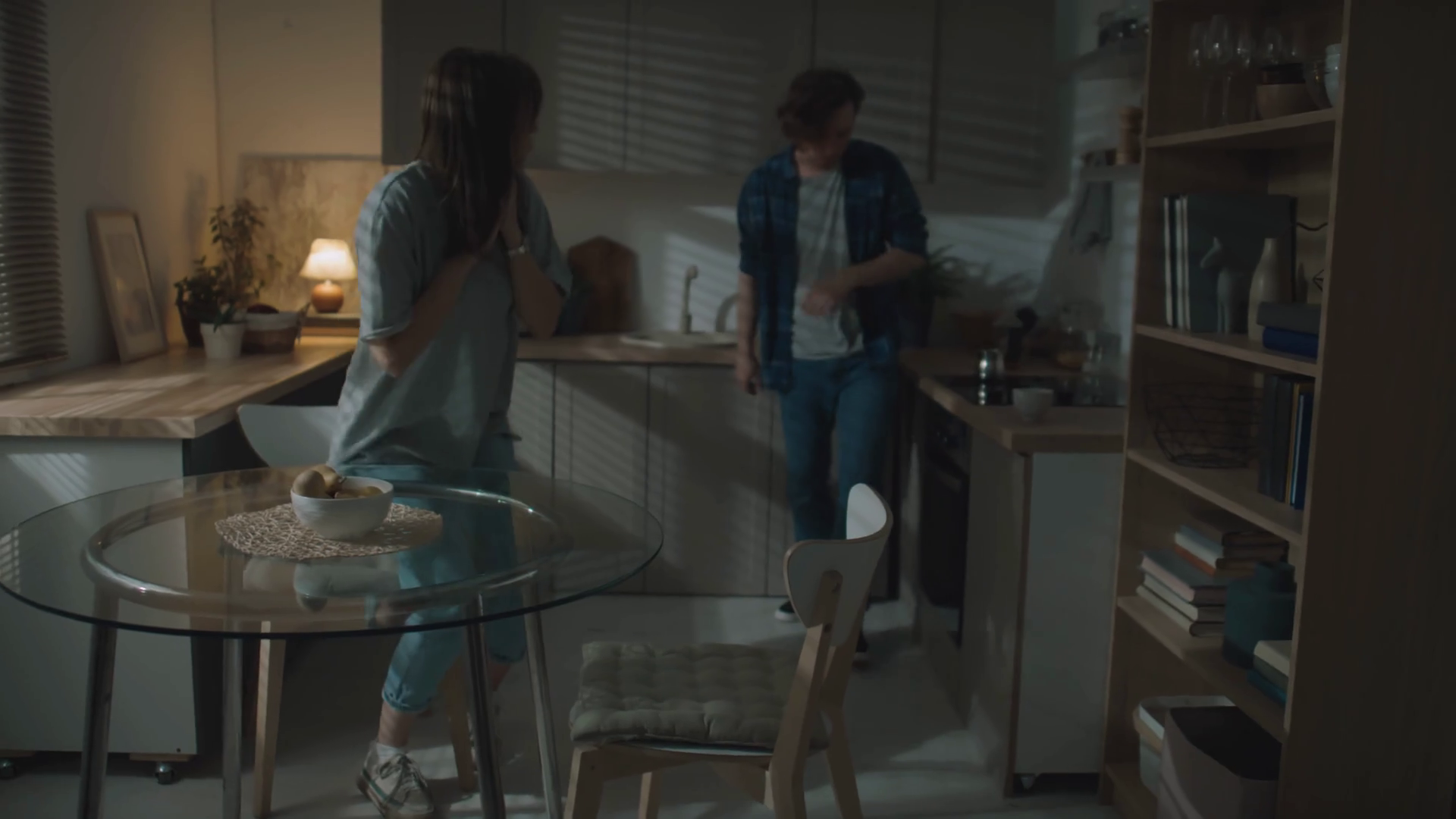 Long Shot Of Spouses Fighting At Kitchen Stock Footage SBV-348660992 ...