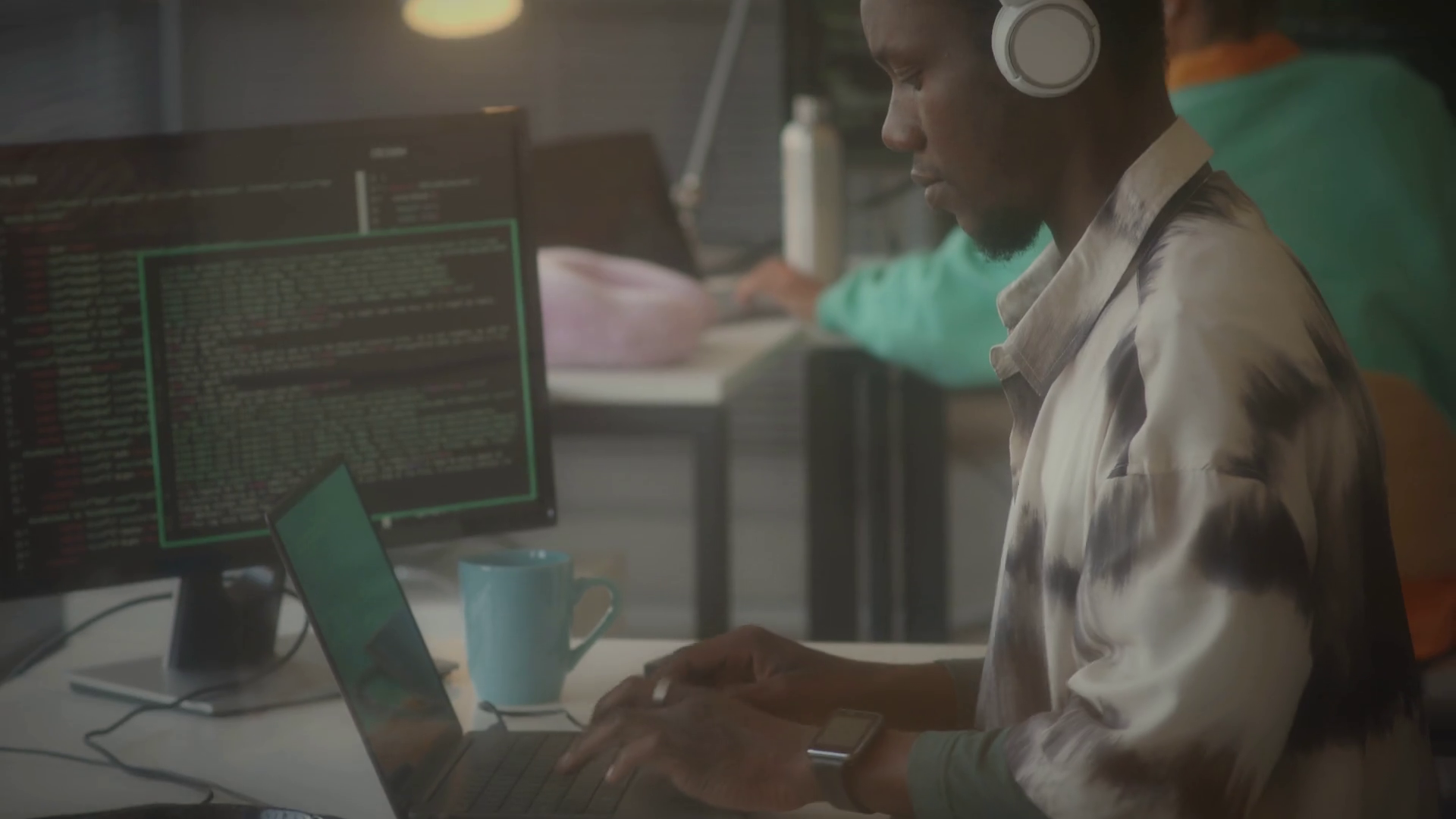 Side View Of Young African American Stock Footage SBV-348832910 ...