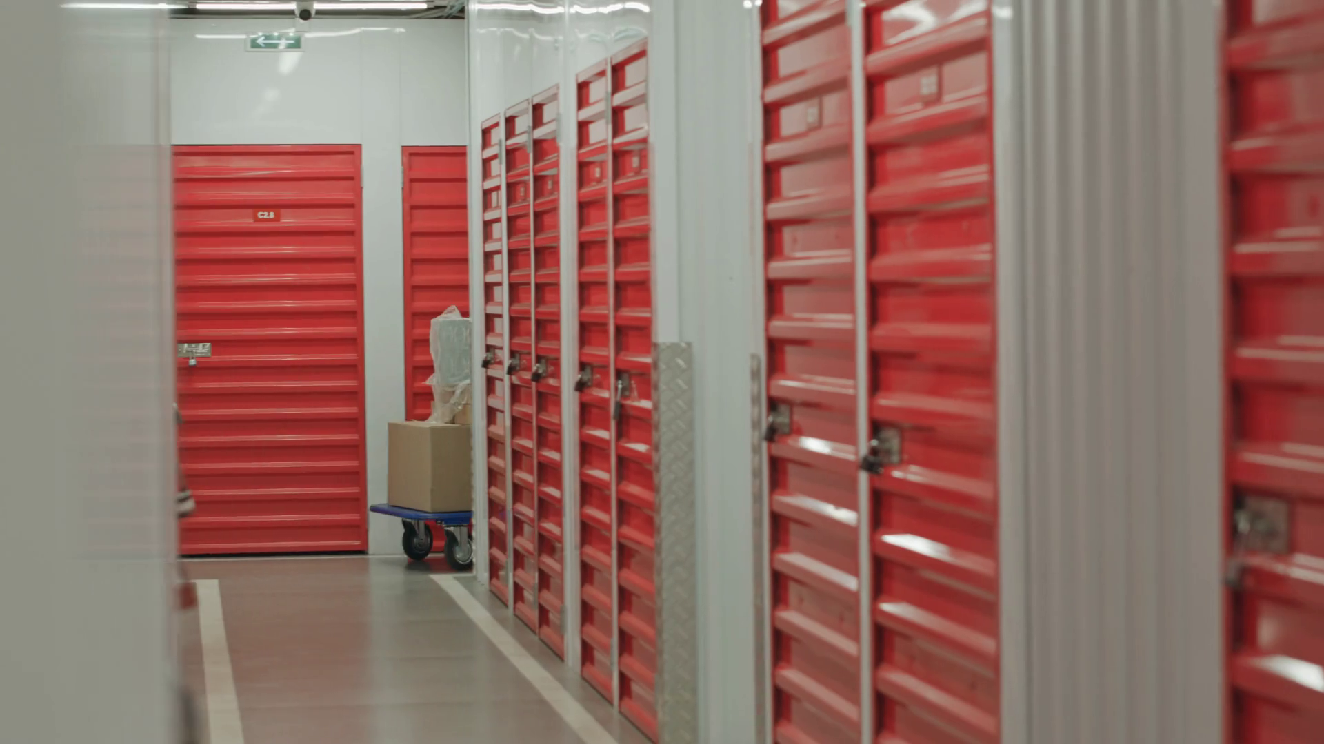 Man Walking Through Self Storage Warehouse Stock Footage SBV-348750060 ...