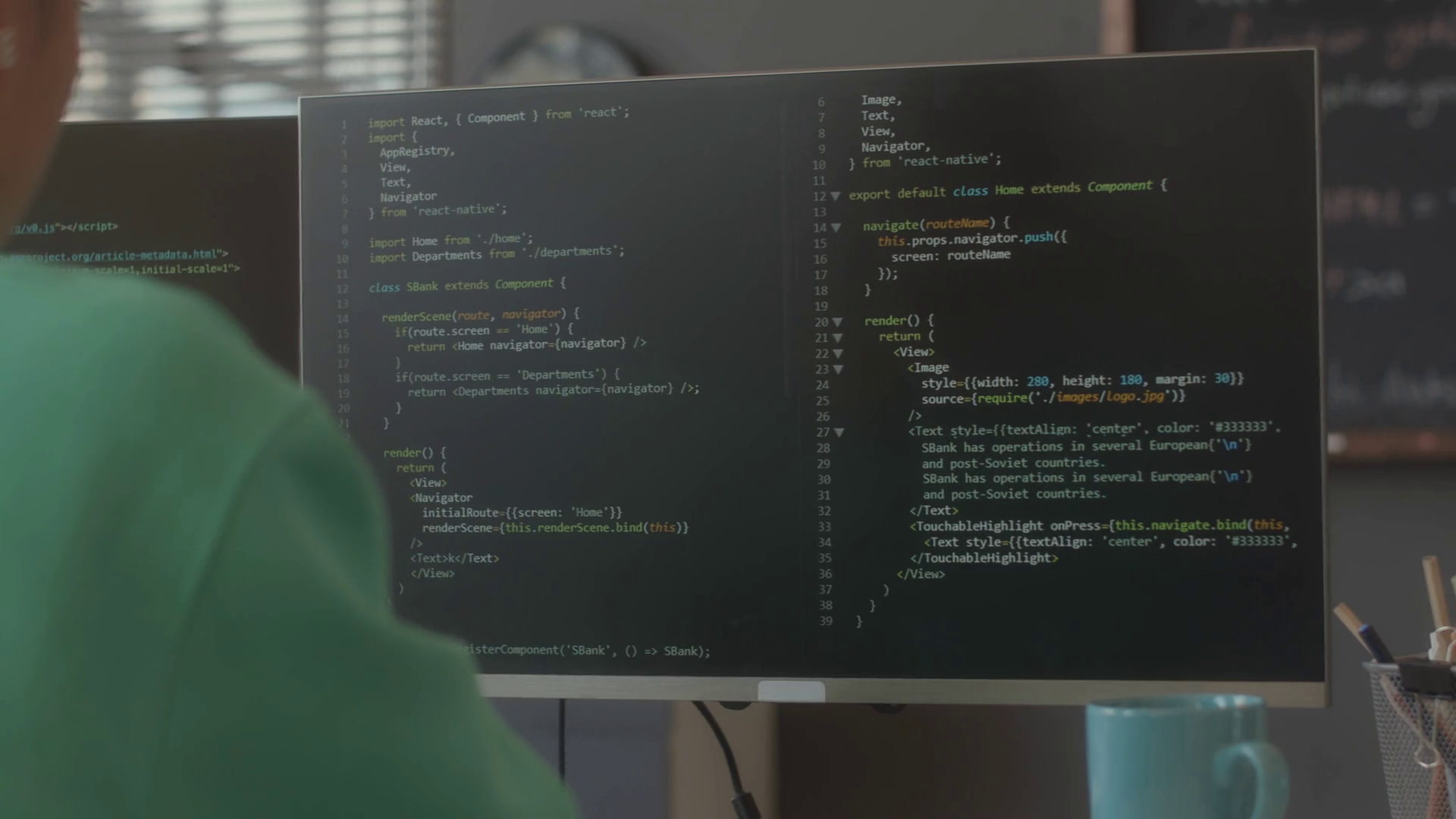 Over Shoulder Shot Of Female Programmer Stock Footage SBV-348832989 ...