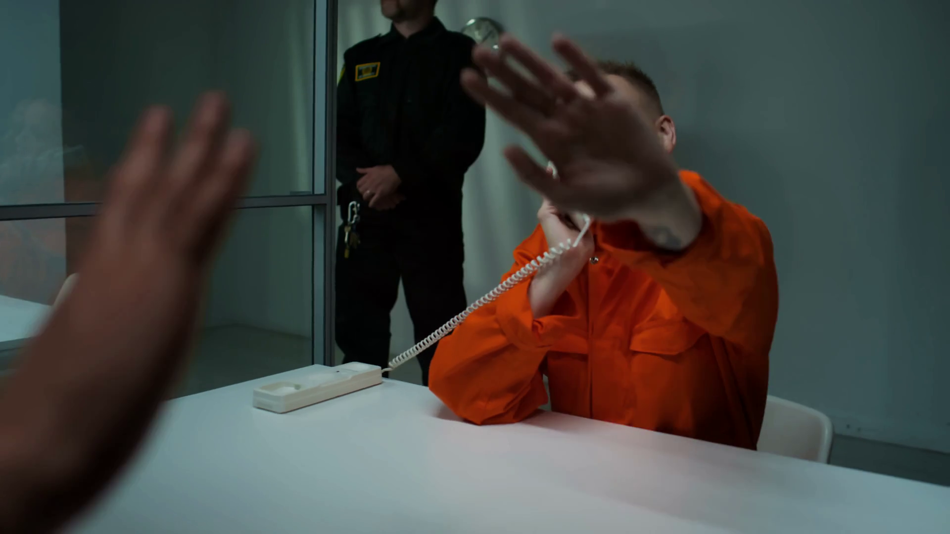 Sad Female Inmate Telling To Husband Misses Stock Footage SBV-348822017 ...