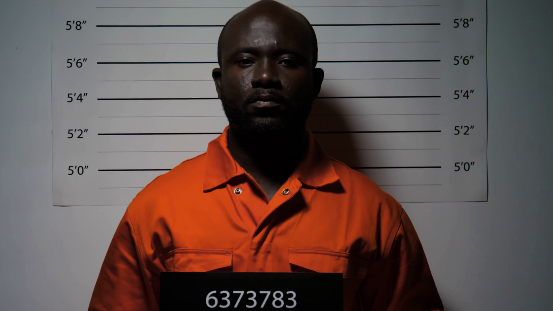 Suspected Black Man In Orange Jail Uniform Stock Footage SBV-348820402 ...