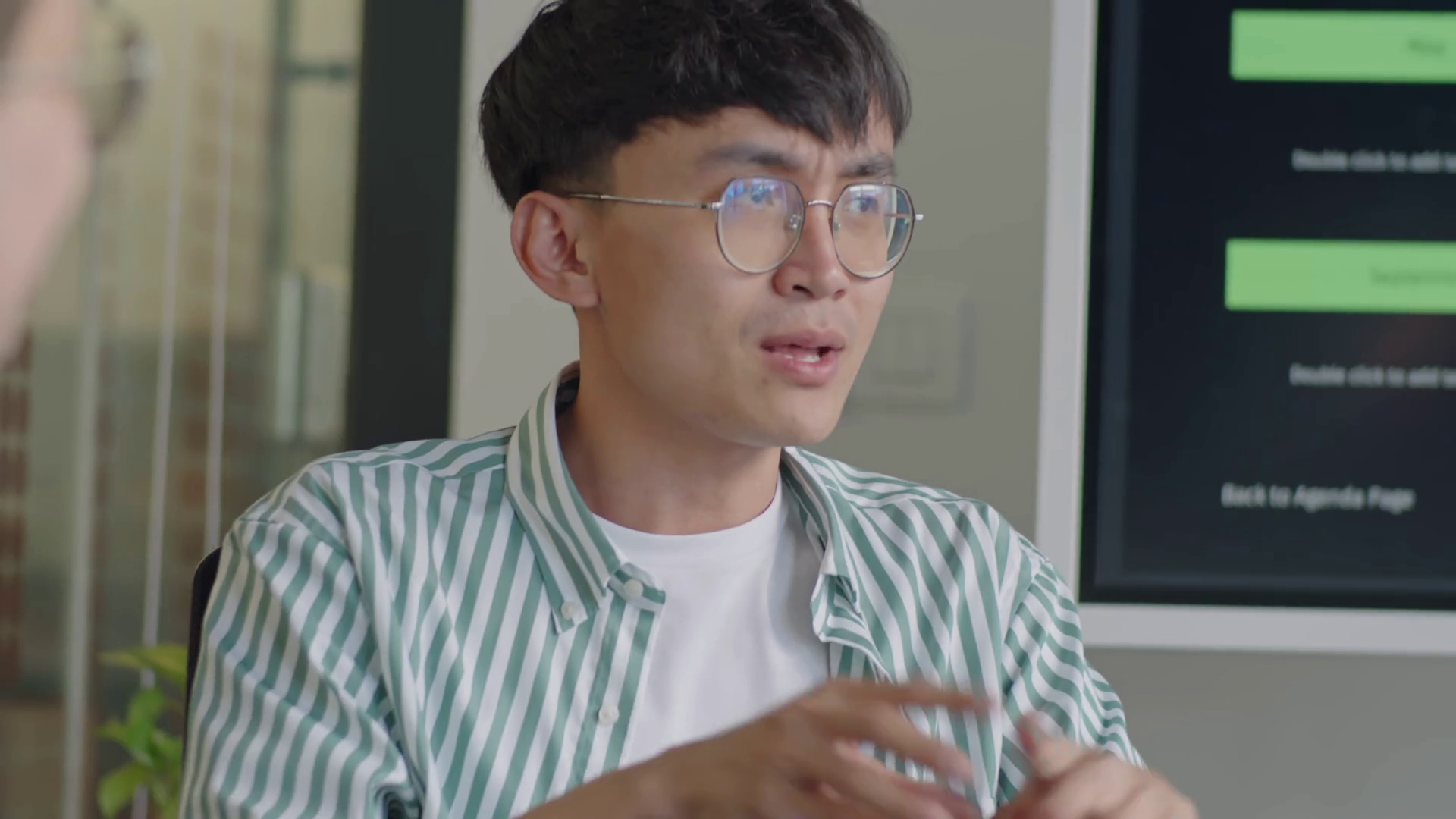 Over Shoulder Shot Of Asian Gen Z Man Having Stock Footage SBV ...