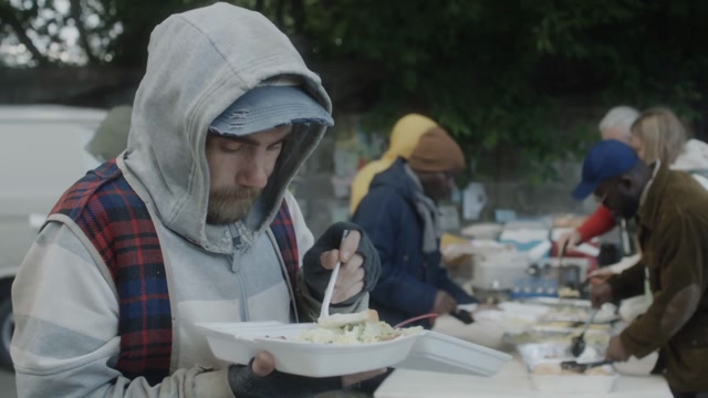 Homeless Man Eat Stock Footage: Royalty-Free Video Clips - Storyblocks
