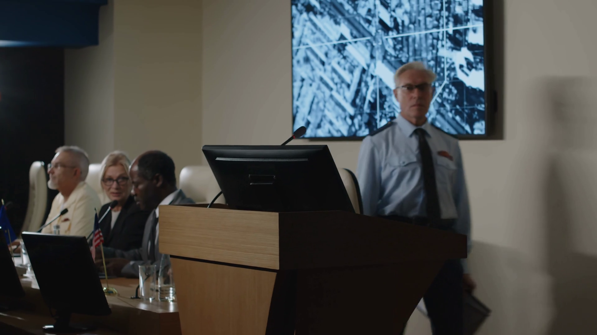 Senior Military Leader Walking To Podium Stock Footage SBV-348722976 ...