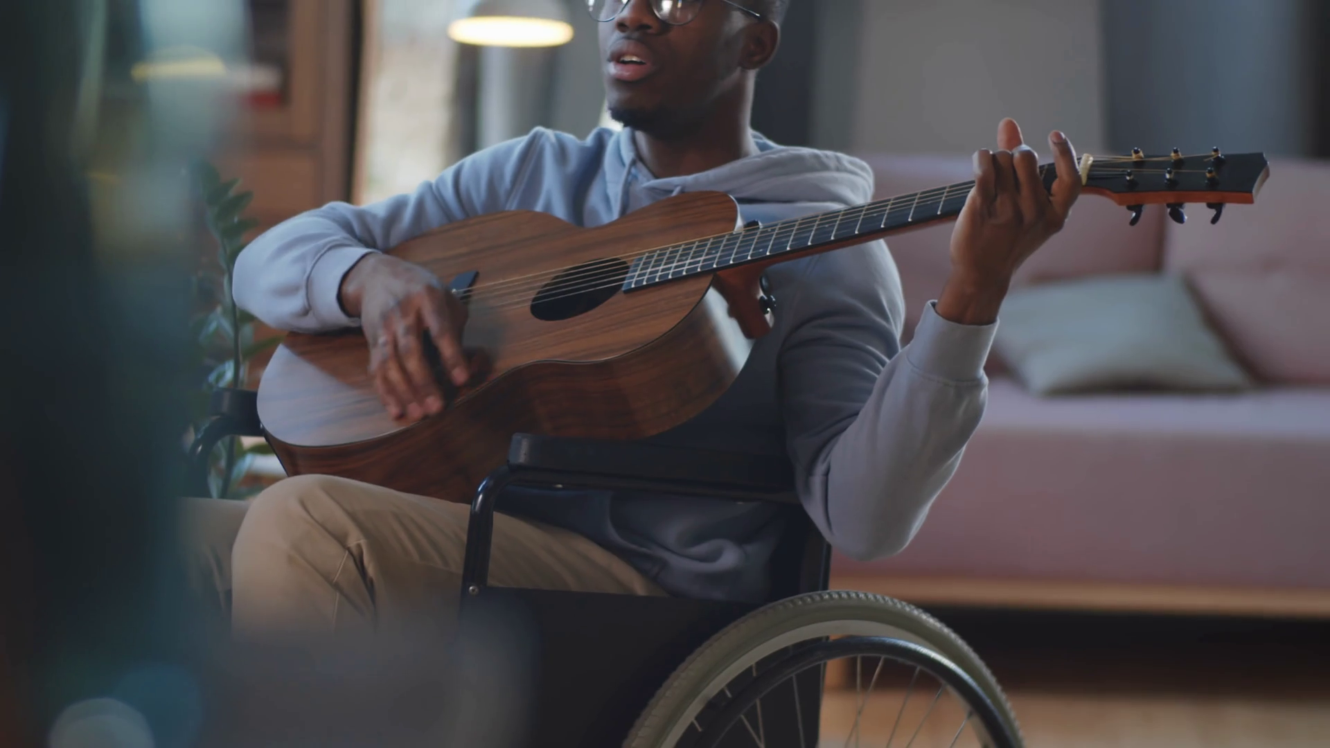 Young Paraplegic Afro-american Man On Stock Footage SBV-346768625 ...