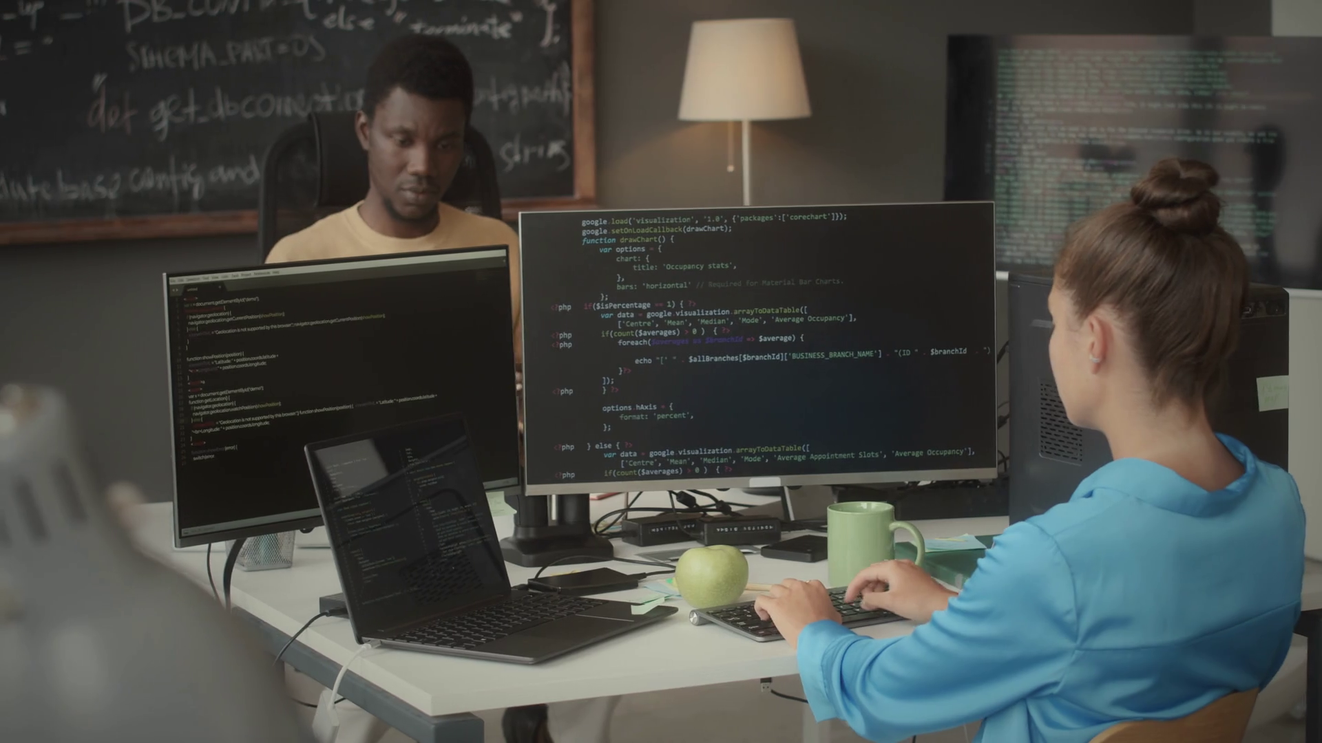 Young Caucasian Female Programmer African Stock Footage SBV-348828689 ...