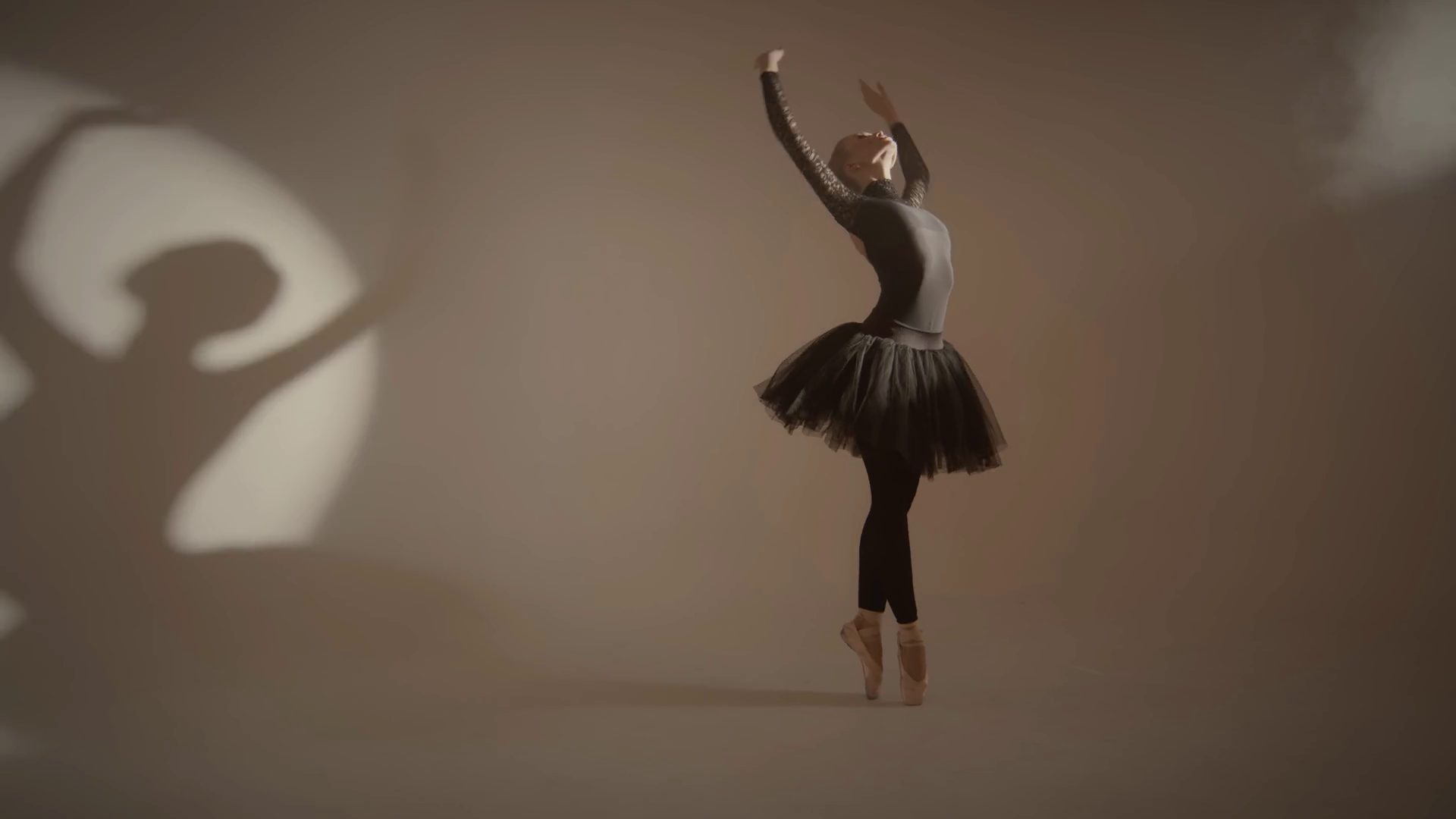 Studio Shot Of Young Beautiful Ballerina In Stock Footage SBV-348801192 ...