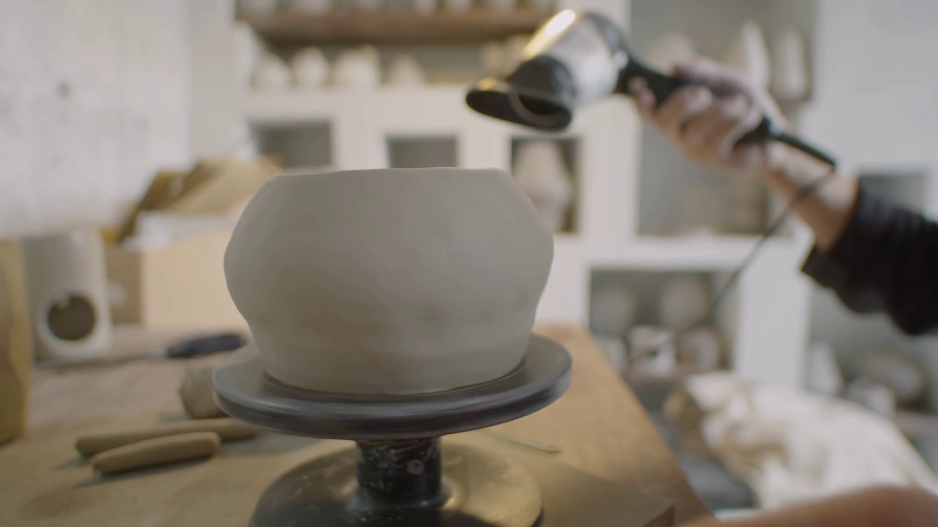 Cropped Shot Of Hands Of Artisan Turning Stock Footage SBV-347674017 ...