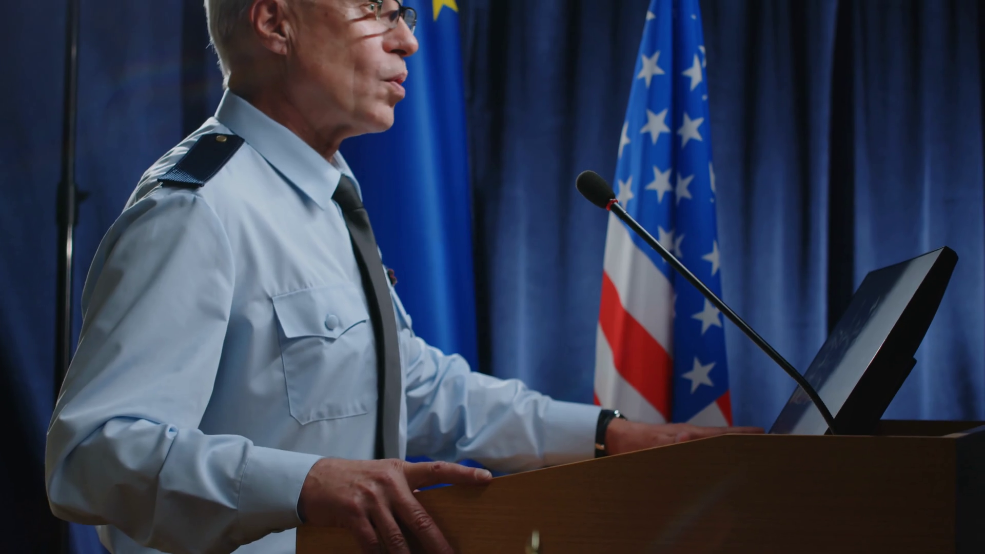 Senior Military Official Holding Stock Footage SBV-348723161 - Storyblocks