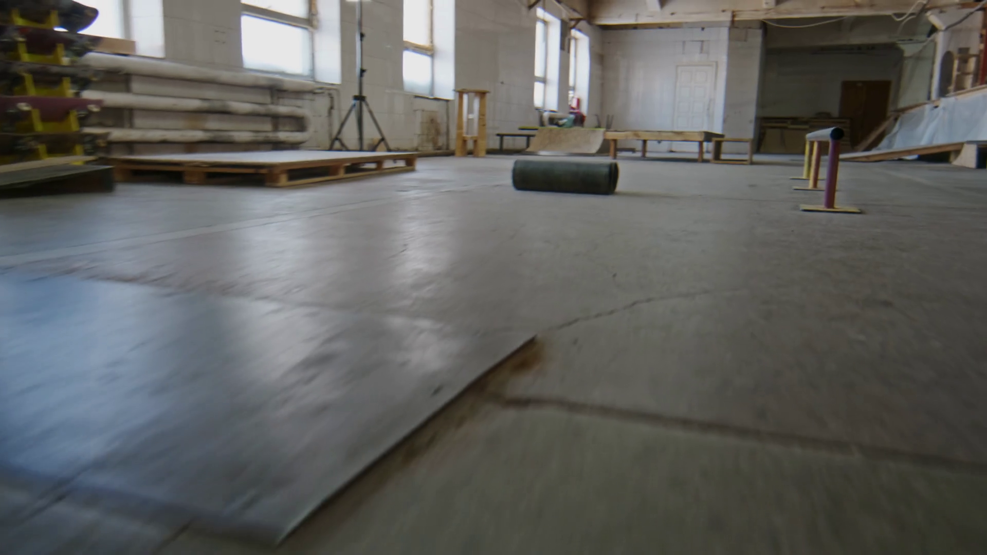 Female Skateboarder Performing Ollie Over Stock Footage SBV-348897974 ...