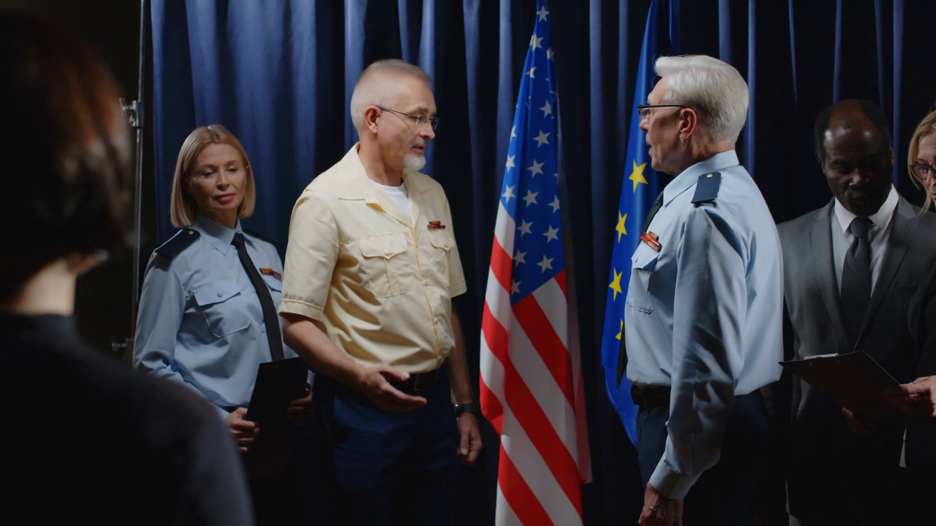 Senior Military Officials Representing Usa Stock Footage SBV-348723172 ...