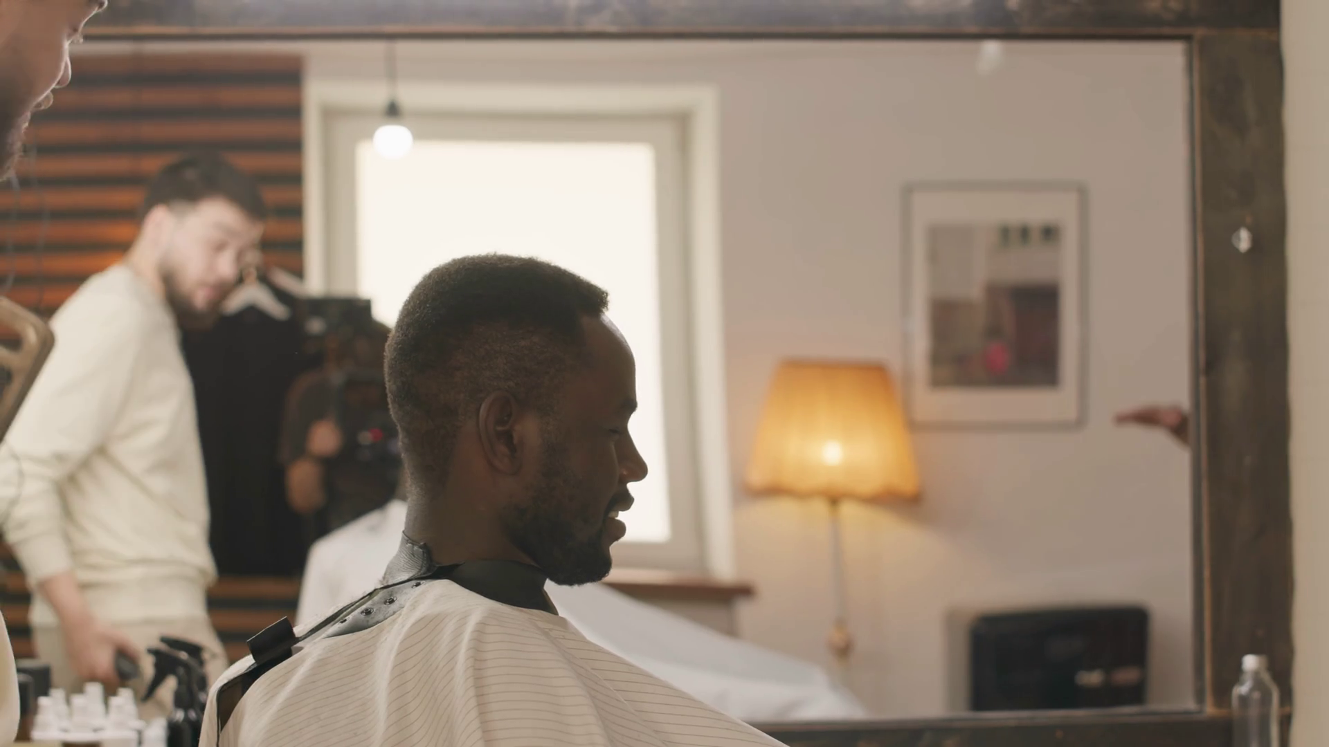 Side View Of Professional Barber Using Stock Footage SBV-348741637 ...