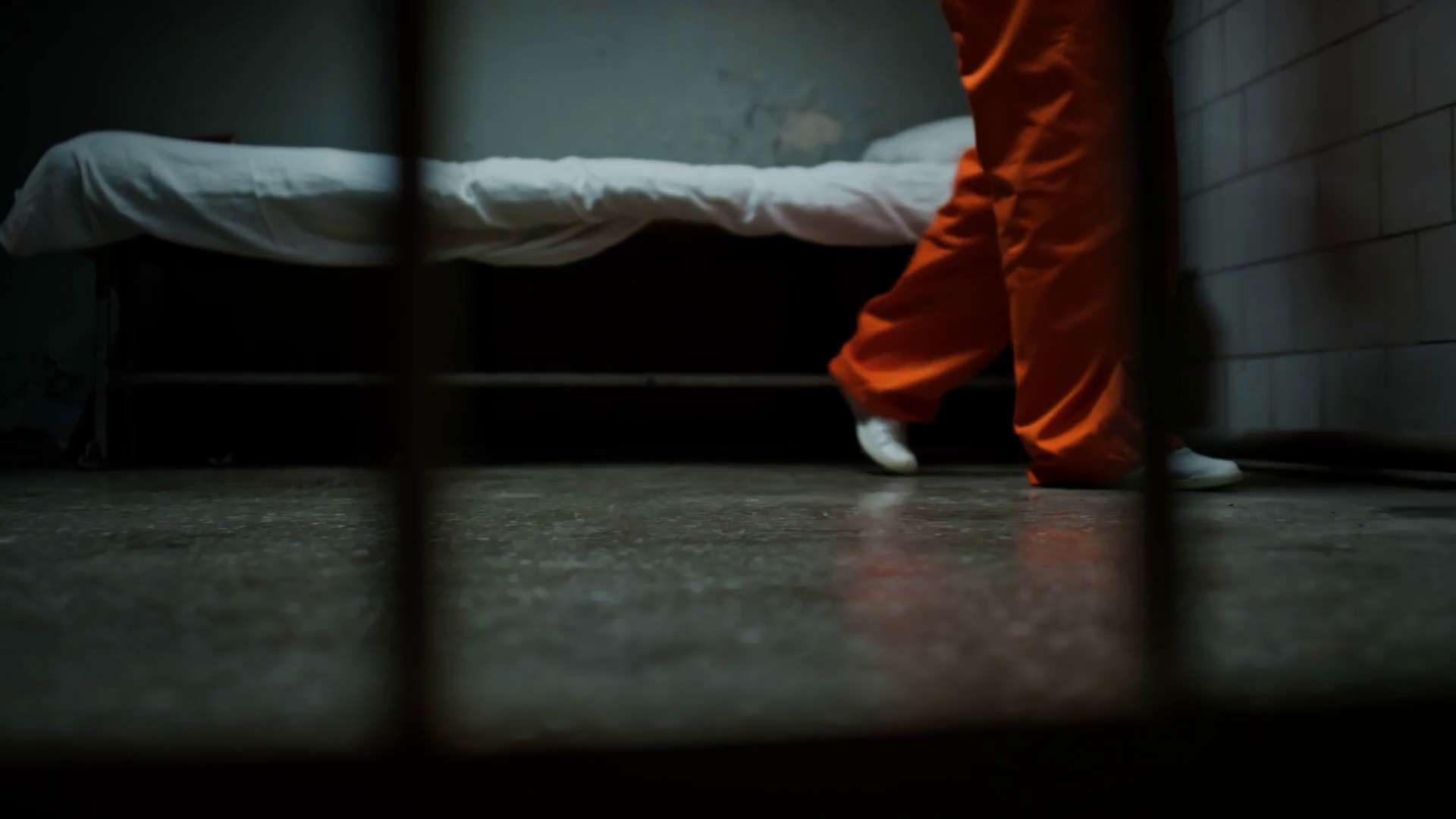 Low Section Shot Through Bars Of Legs Of Stock Footage SBV-348820878 ...