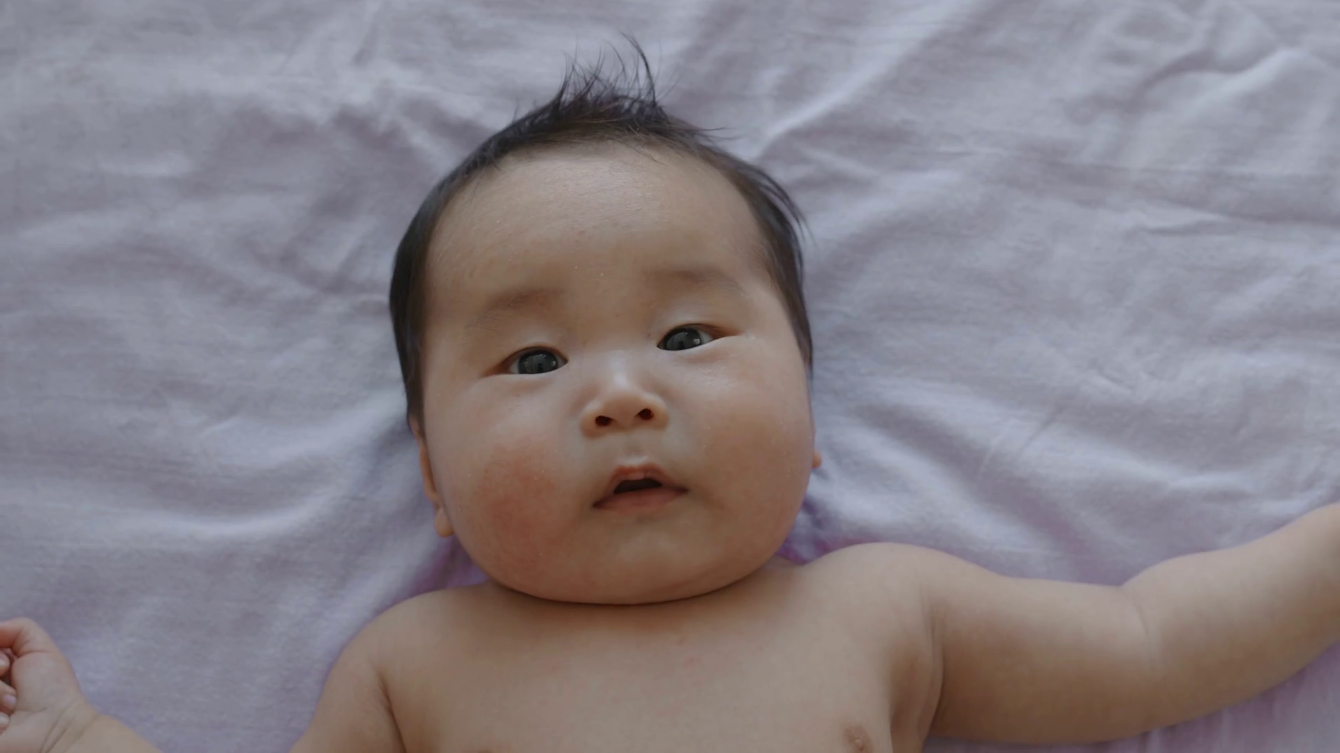 Portrait Of Shirtless Asian Infant Boy Stock Footage SBV-348583600 ...