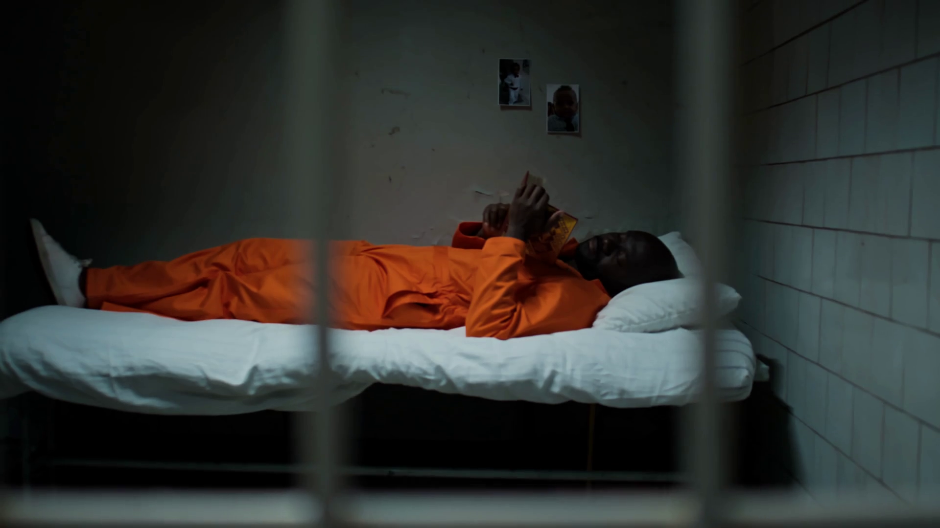 View Through Bars Of African American Inmate Stock Footage SBV ...