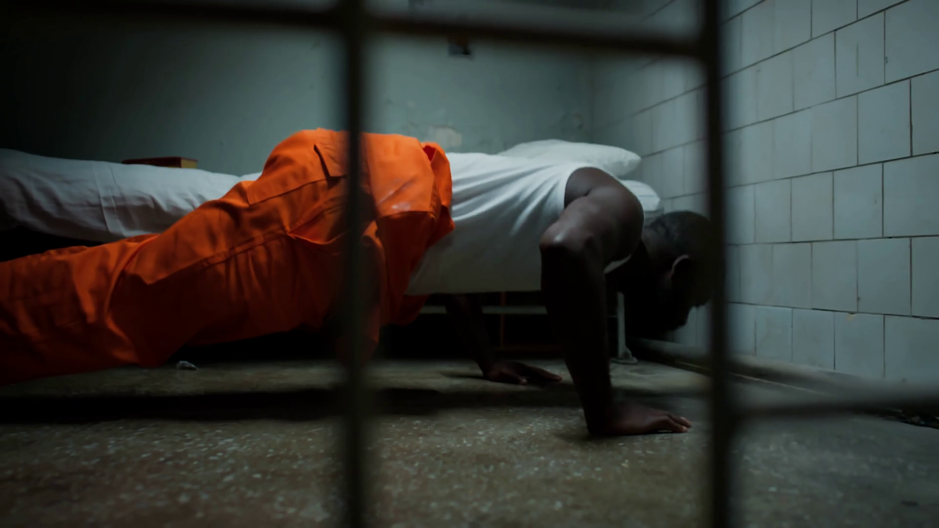 View Through Bars Of African American Inmate Stock Footage SBV ...