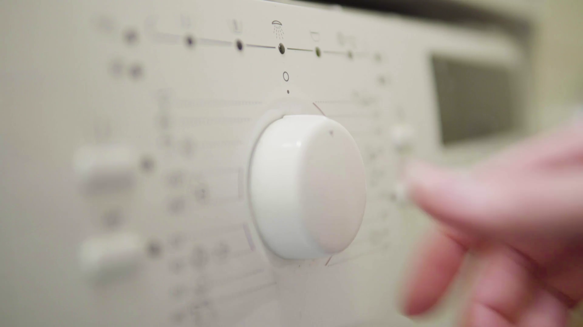 A Person Pushes Buttons On Washing Machine Stock Footage SBV-338133788 ...