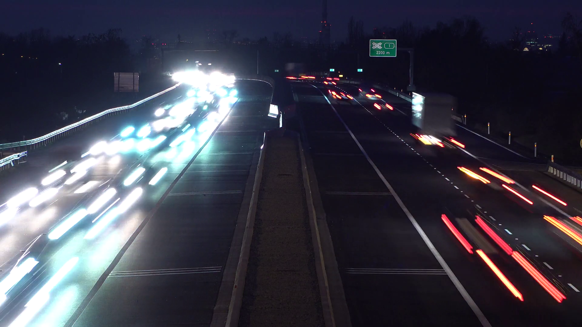 A Time Lapse Of Busy Highway At Night With Stock Footage SBV-338133663 ...