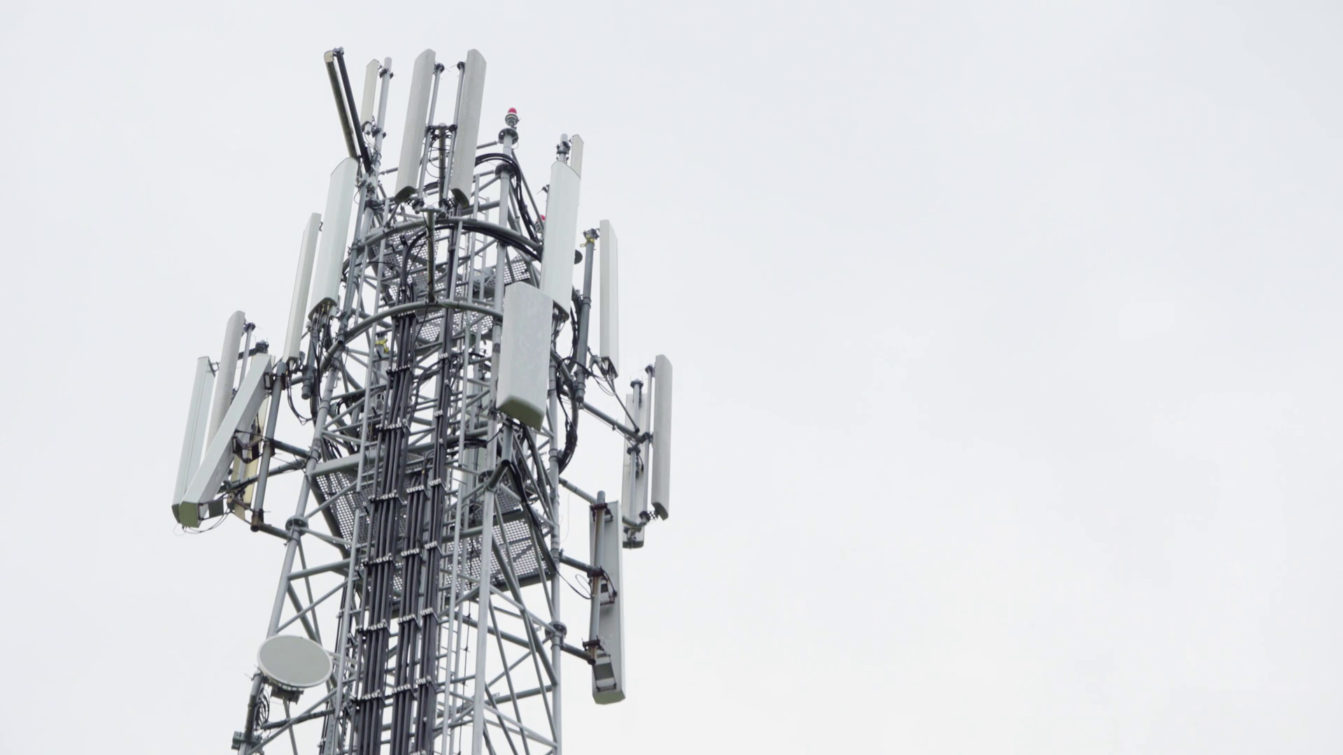 A view of telecommunication tower from below. Stock Video Footage ...