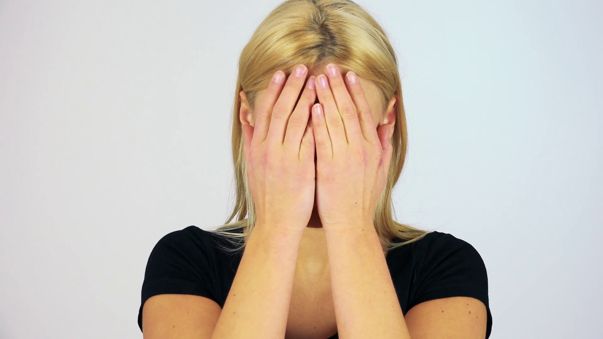 A Young Woman Plays Peek-a-boo With Camera - Stock Footage SBV ...