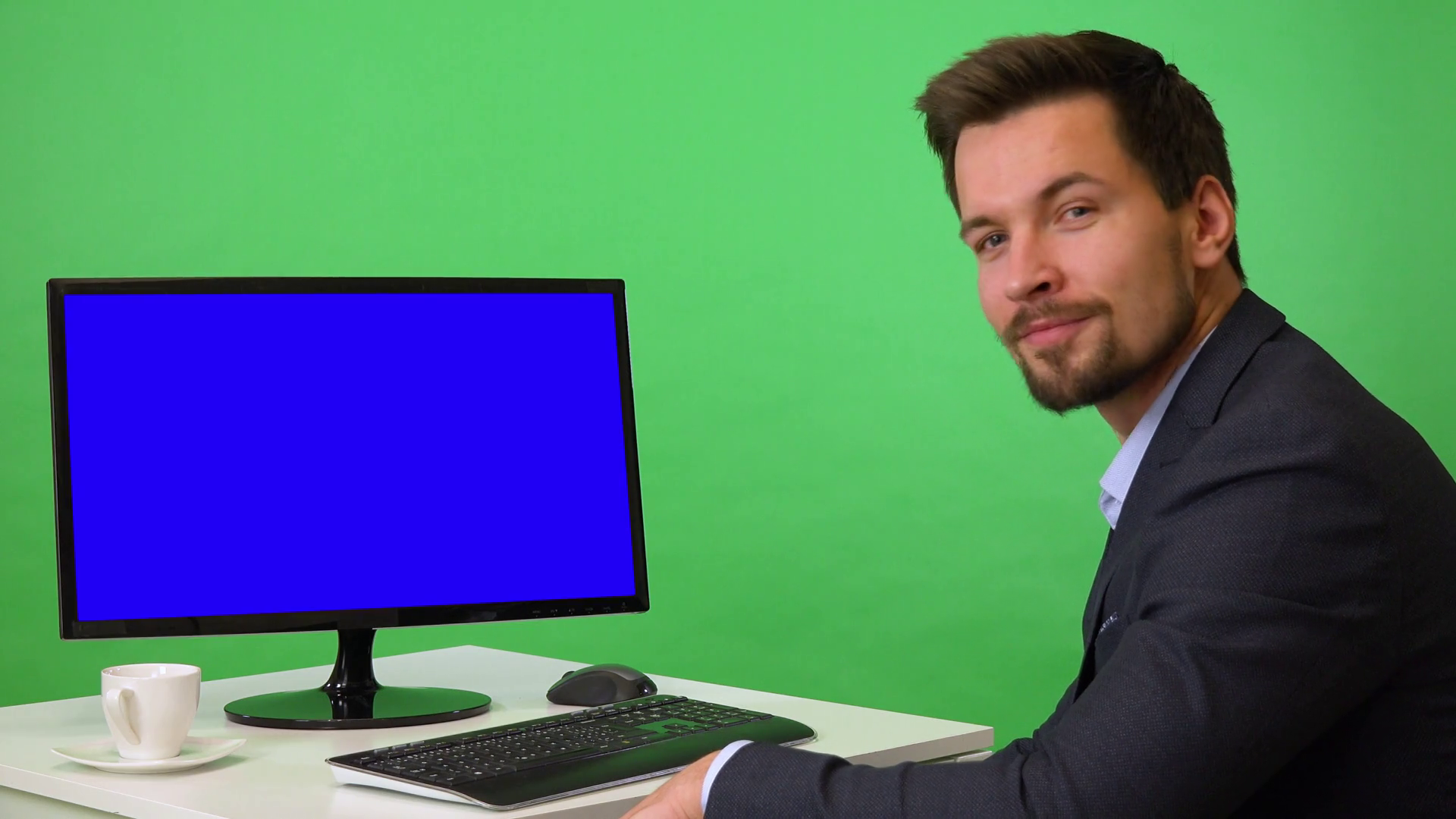 A Professional In Front Of Computer Nodding Stock Footage SBV-337215299 ...