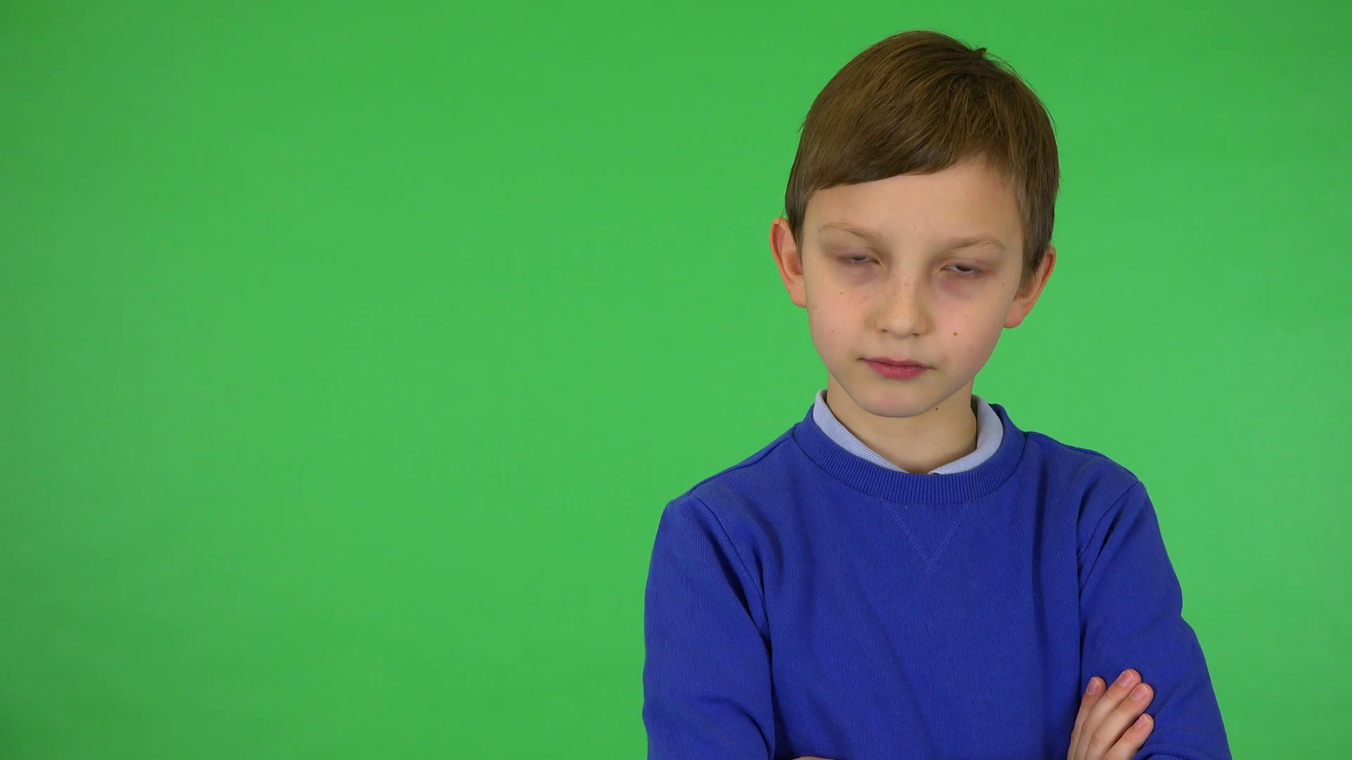A Young Cute Boy Acts Angry - Green Screen Stock Footage SBV-337164357 ...