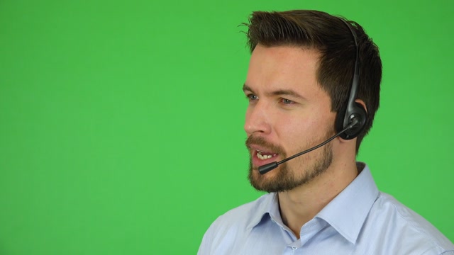 Call Center Green Screen Stock Footage: Royalty-Free Video Clips ...