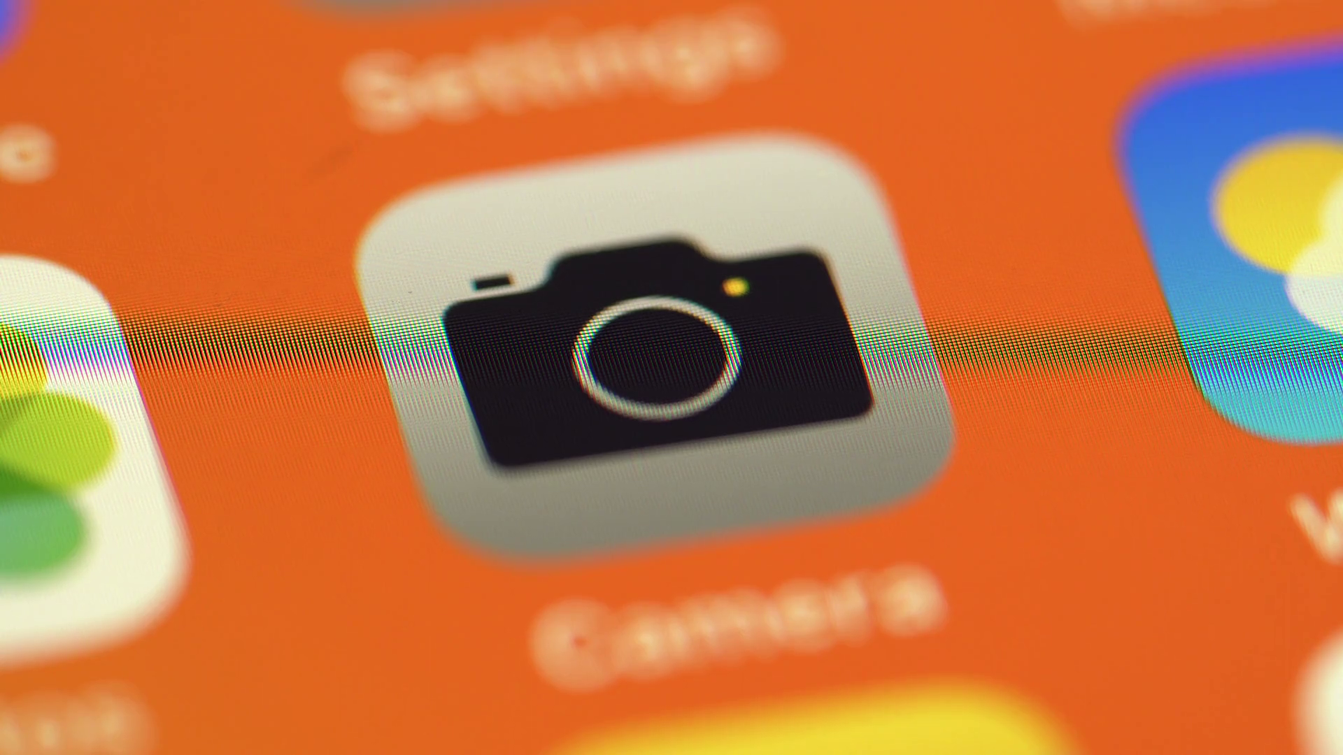 Macro Detail Of Camera Icon Clicked Open On Stock Footage SBV-338410107 ...