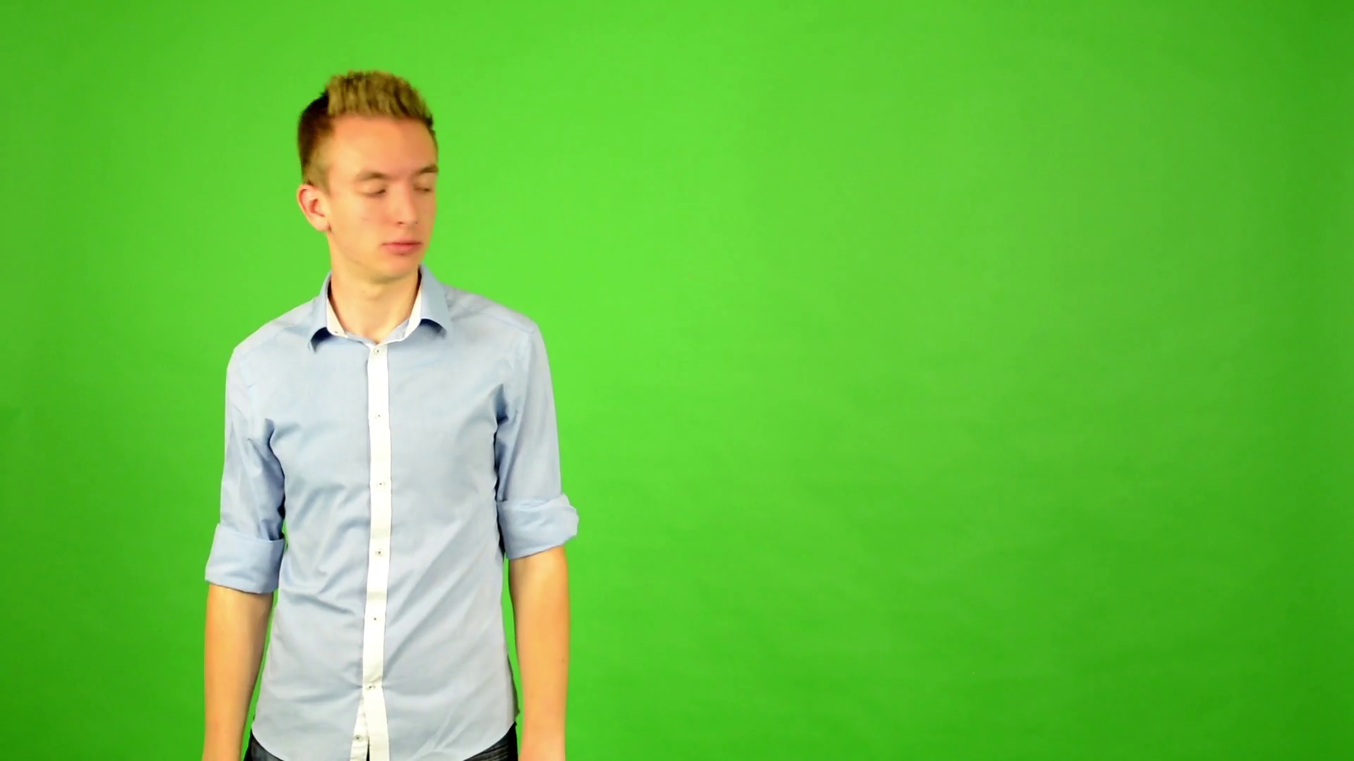Man - Green Screen - Portrait - Man Agrees Stock Footage SBV-317410720 ...