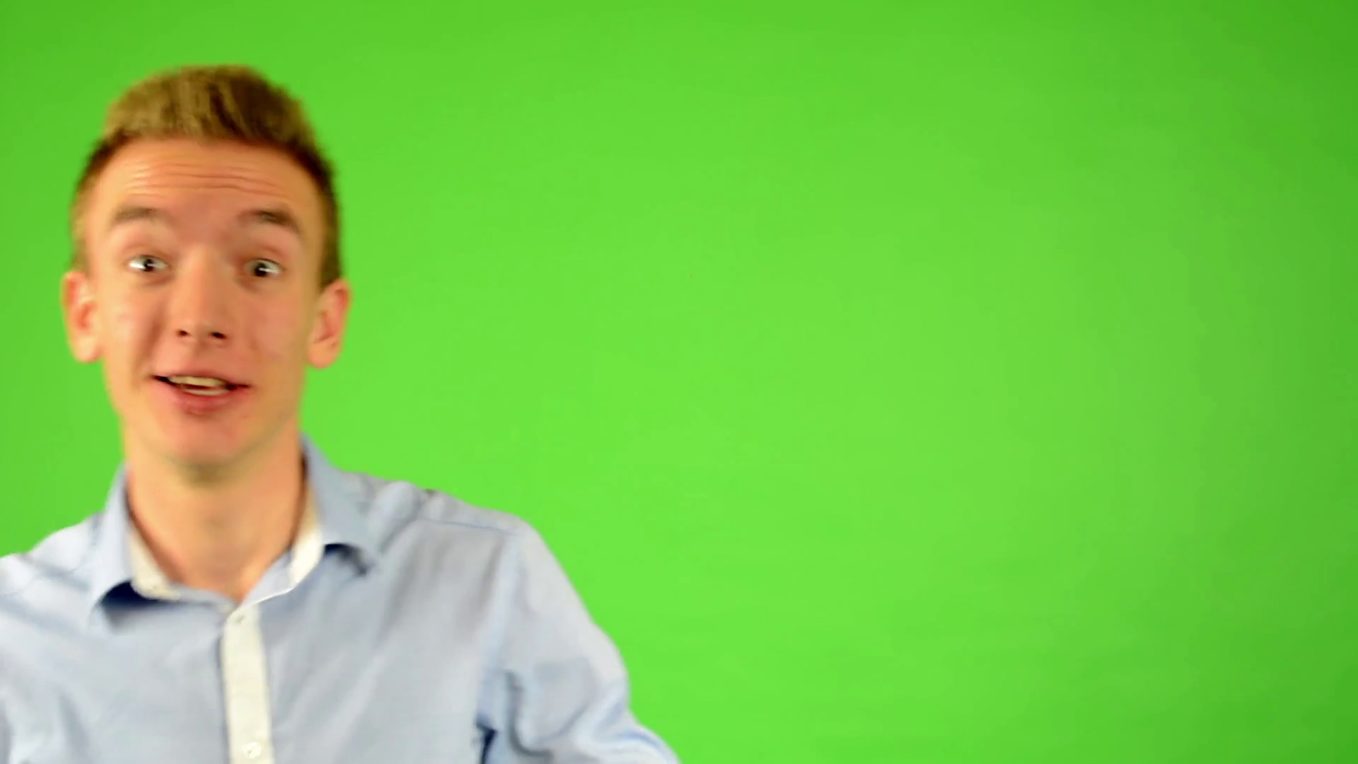 Man - Green Screen - Portrait - Man Welcomes Stock Footage SBV ...