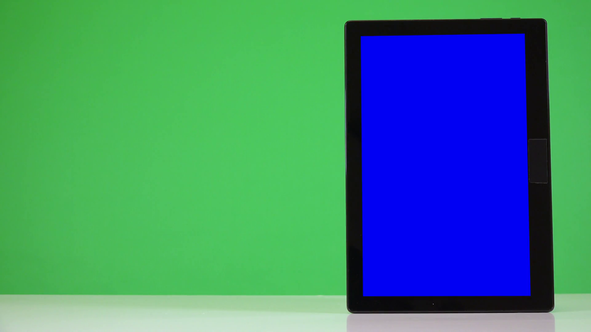 Tablet With Blue Screen In Vertical Position Stock Footage SBV ...