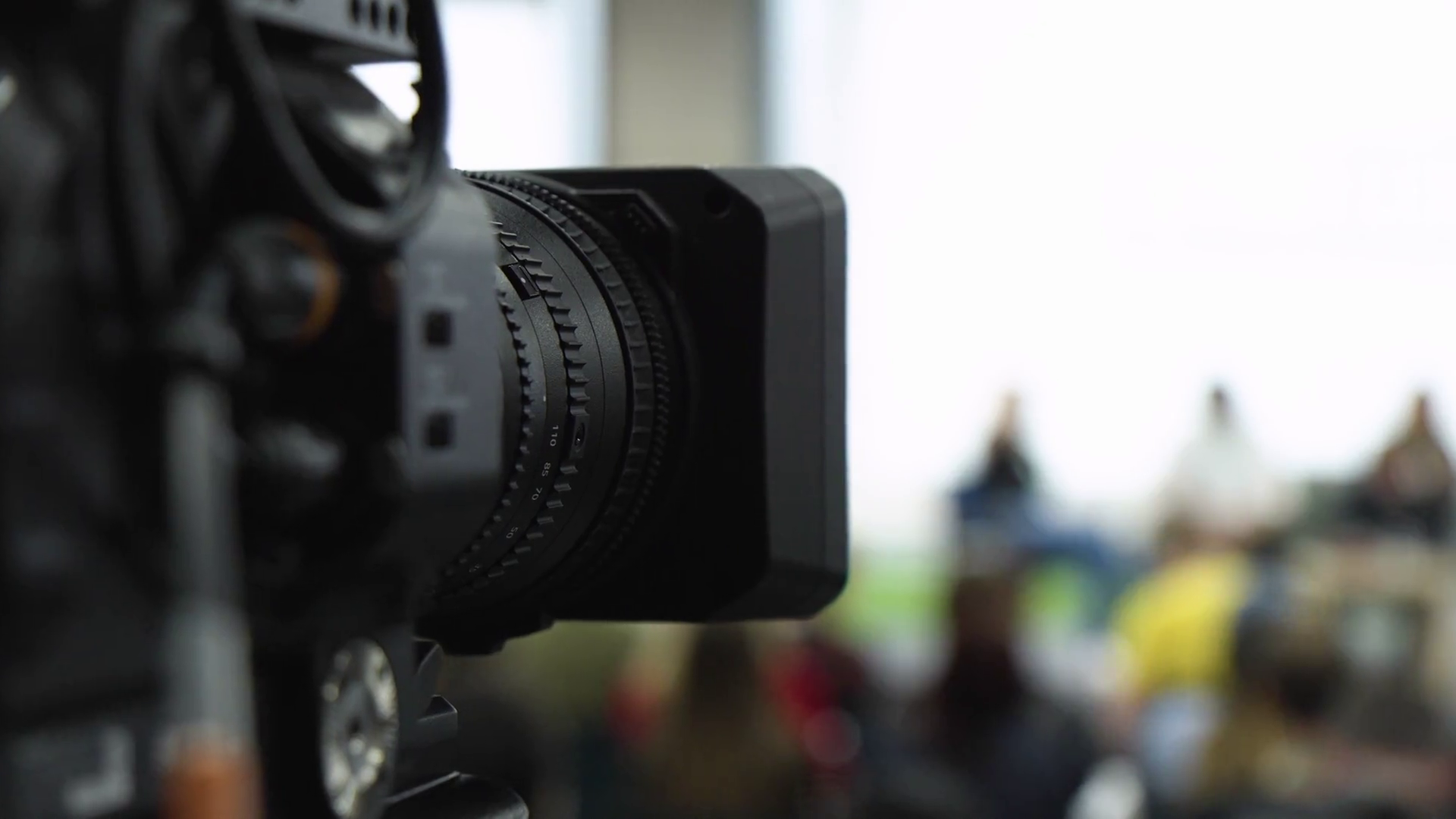 A Camera Records Group Of People - Closeup Stock Footage SBV-347664404 ...