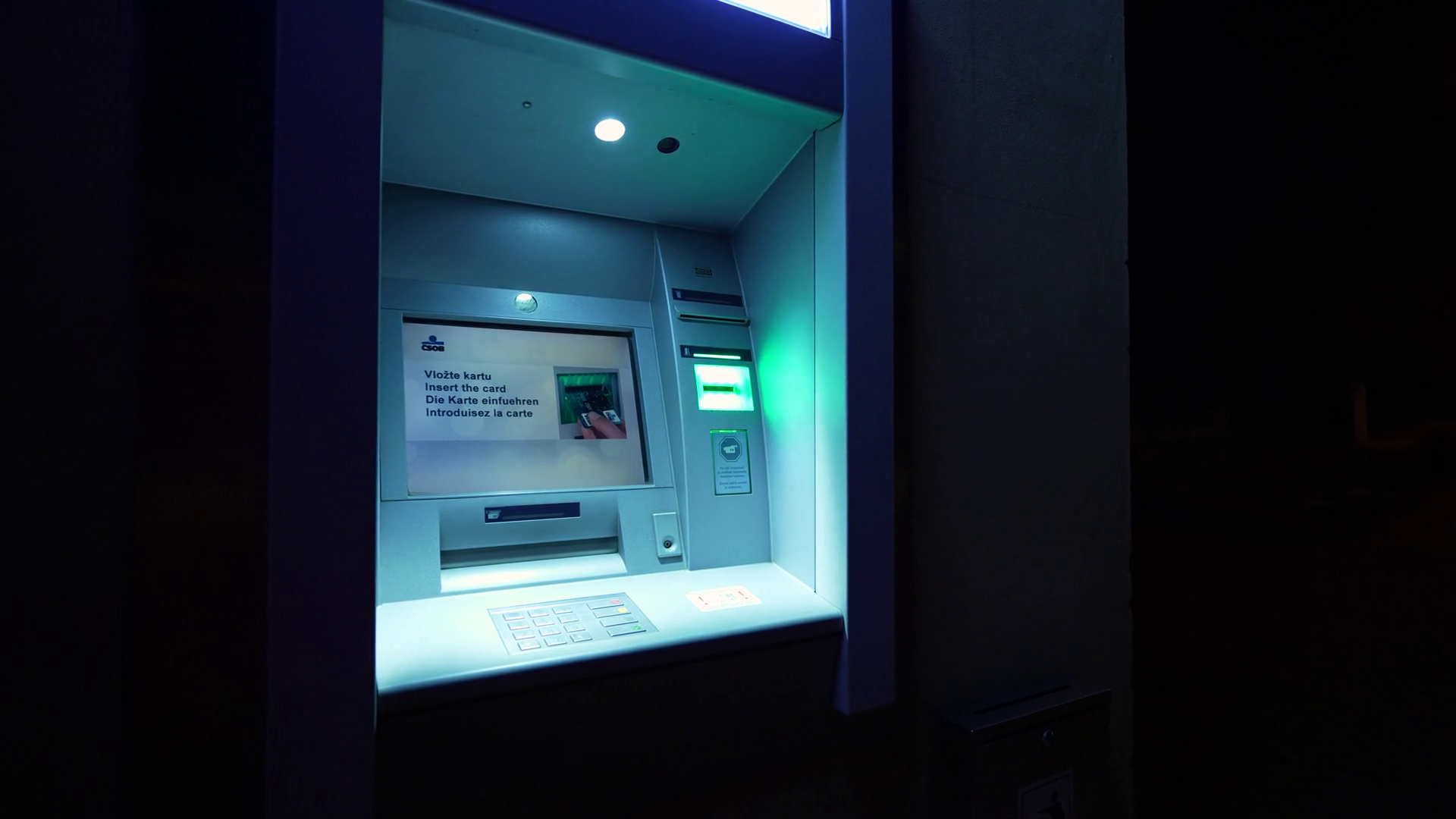 An Atm At Night - Closeup Stock Footage SBV-347664889 - Storyblocks