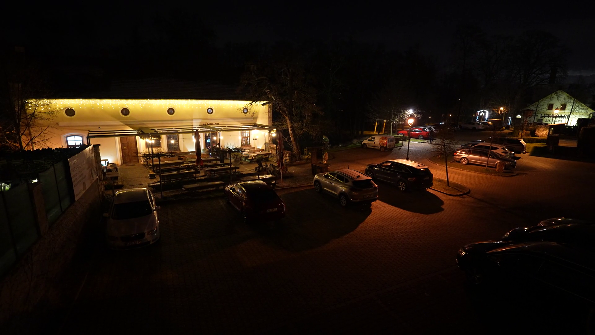 A Bustling Restaurant With Busy Parking Lot Stock Footage SBV-347664910 ...