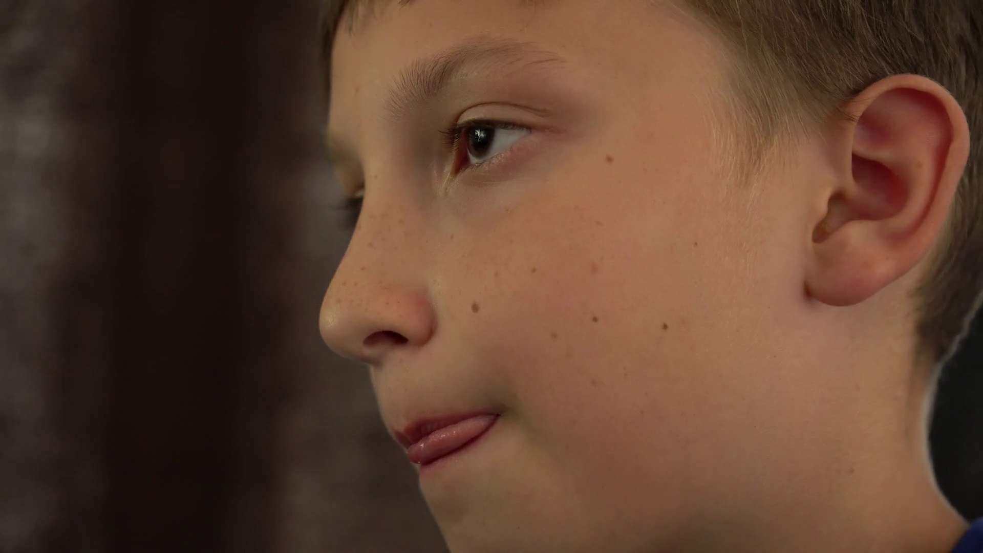 A Charming Child Blinks Intently Conversing Stock Footage SBV-347662051 ...