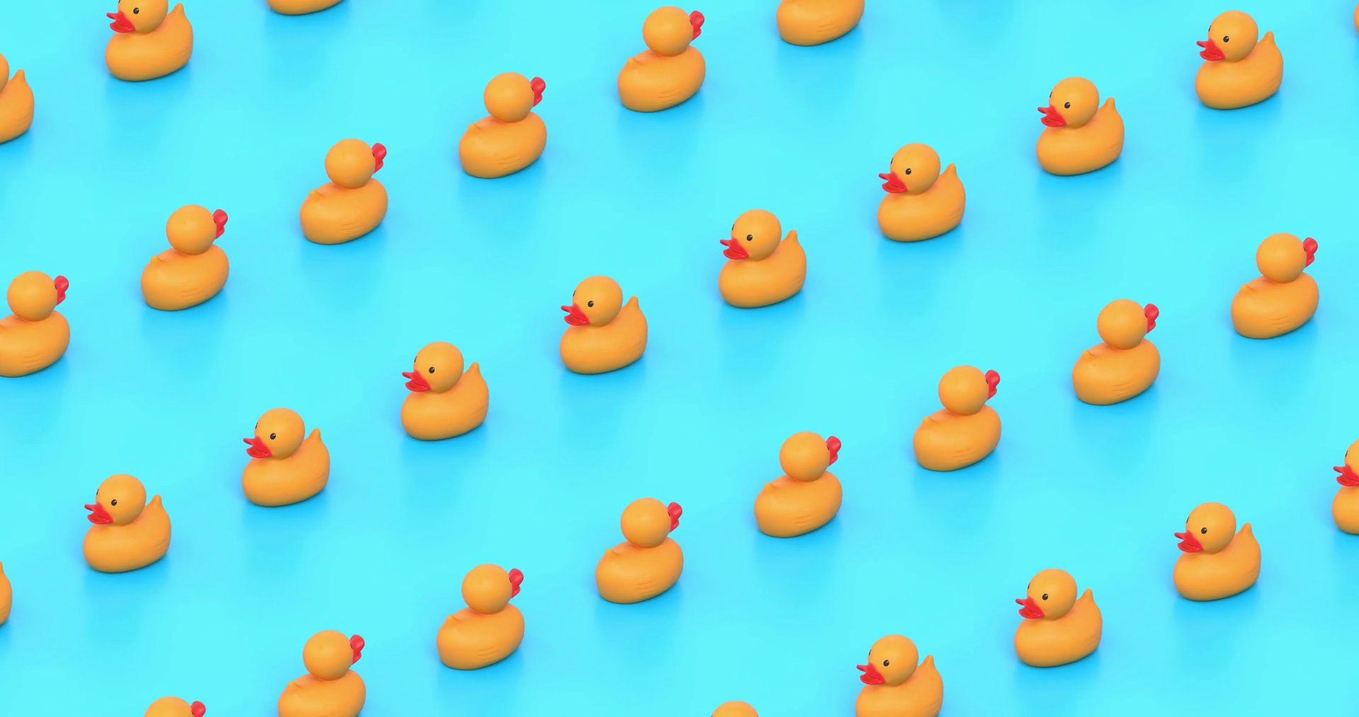 Big Yellow Rubber Ducks Move In Rows Stock Footage SBV-352427760 ...