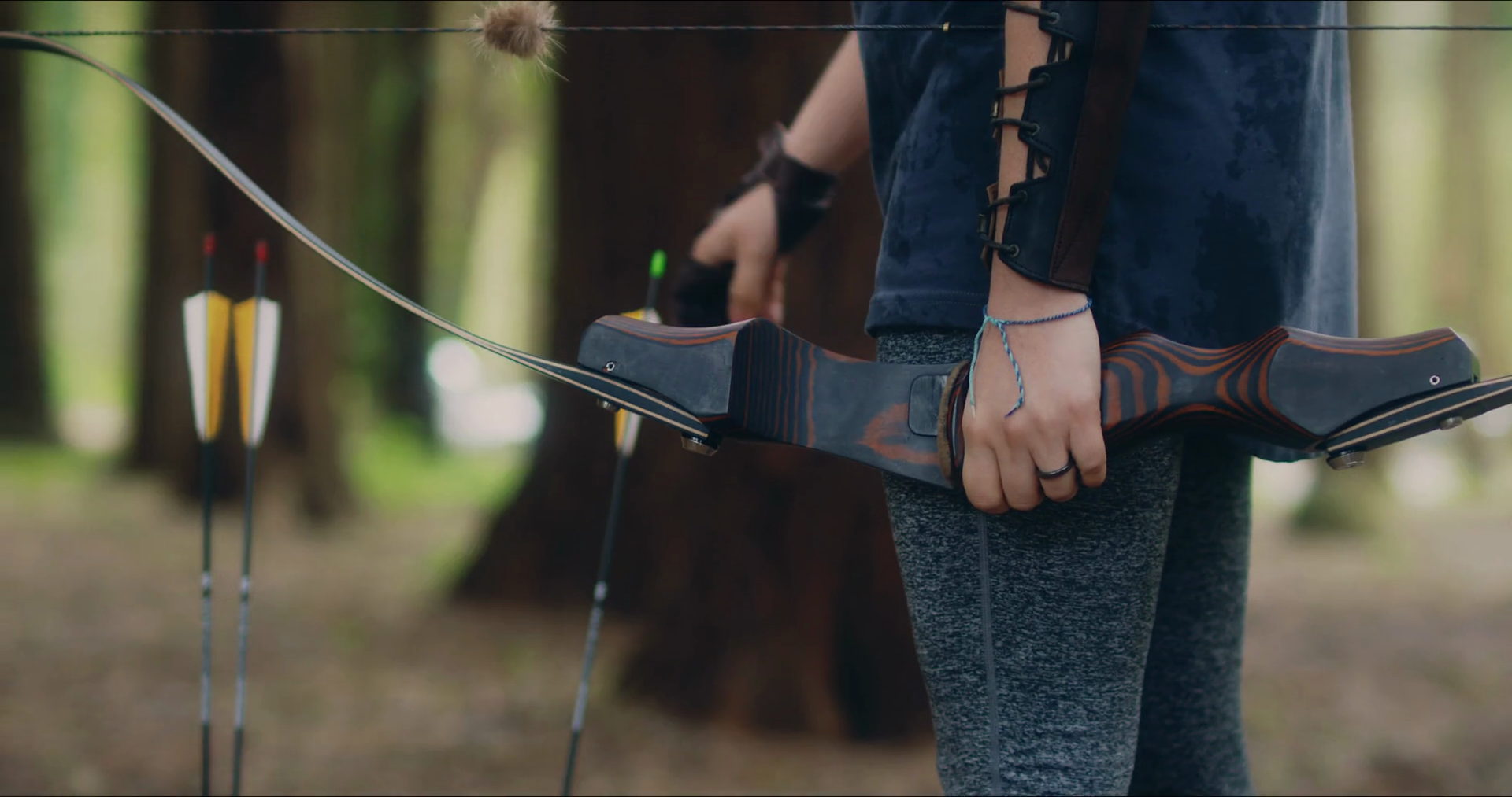 Archery Woman Loads Bow Medium Shot Stock Footage SBV-347763544 - Storyblocks