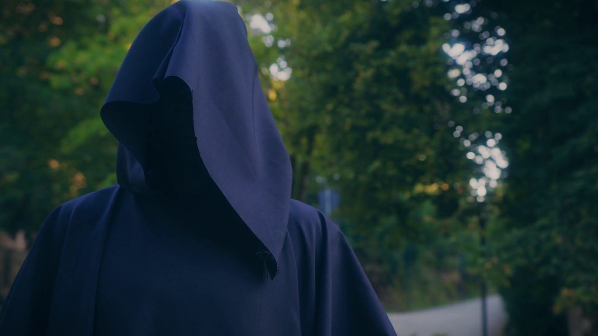 Man Disguised Reaper Holding Scythe In Nature Stock Footage SBV ...