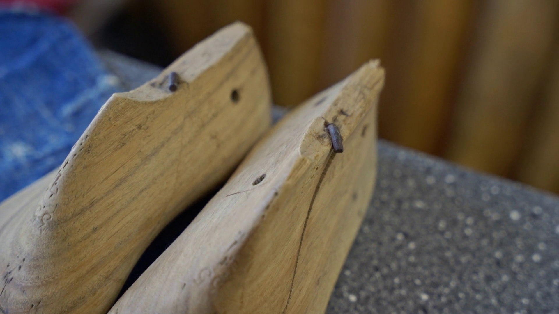 Wooden Shoemaker Mold Sitting On Table Stock Footage SBV-347774177 ...