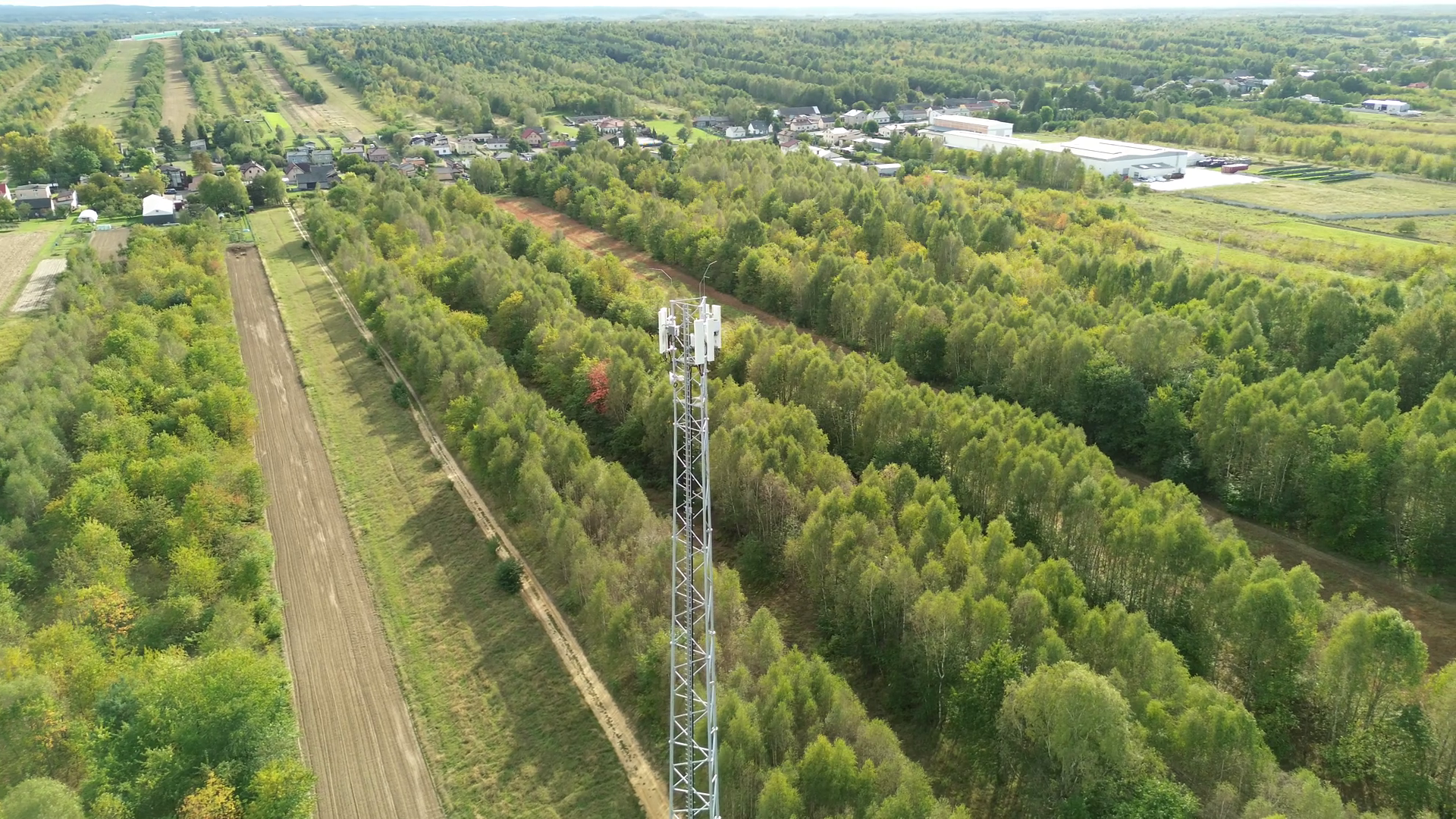Telecom Tower In Rural Countryside View Stock Footage SBV-353214602 ...