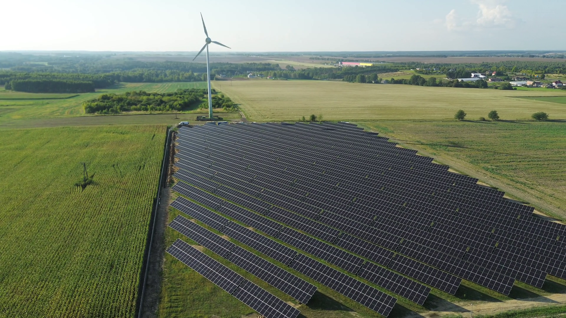 Solar Farm Under Construction With Wind Stock Footage SBV-352814181 ...
