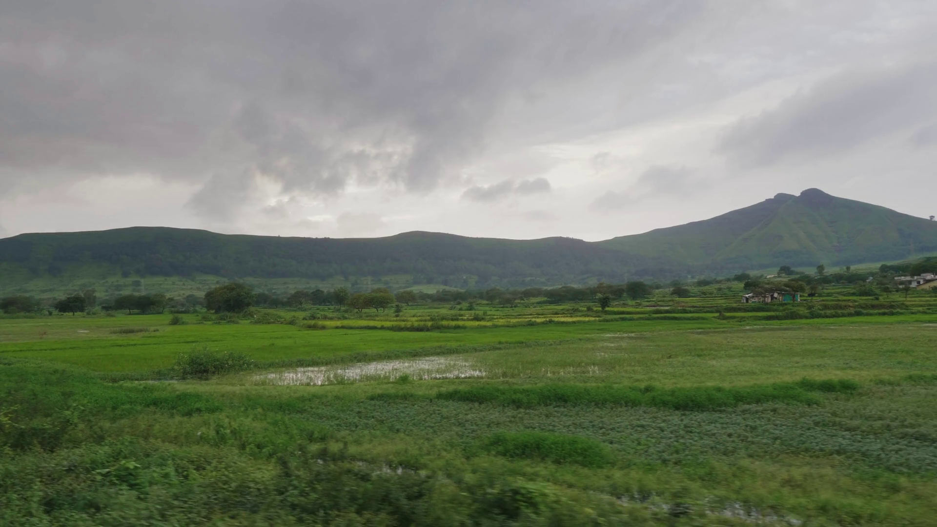 A Scenic Green Monsoon Landscape With Stock Footage SBV-348730712 ...